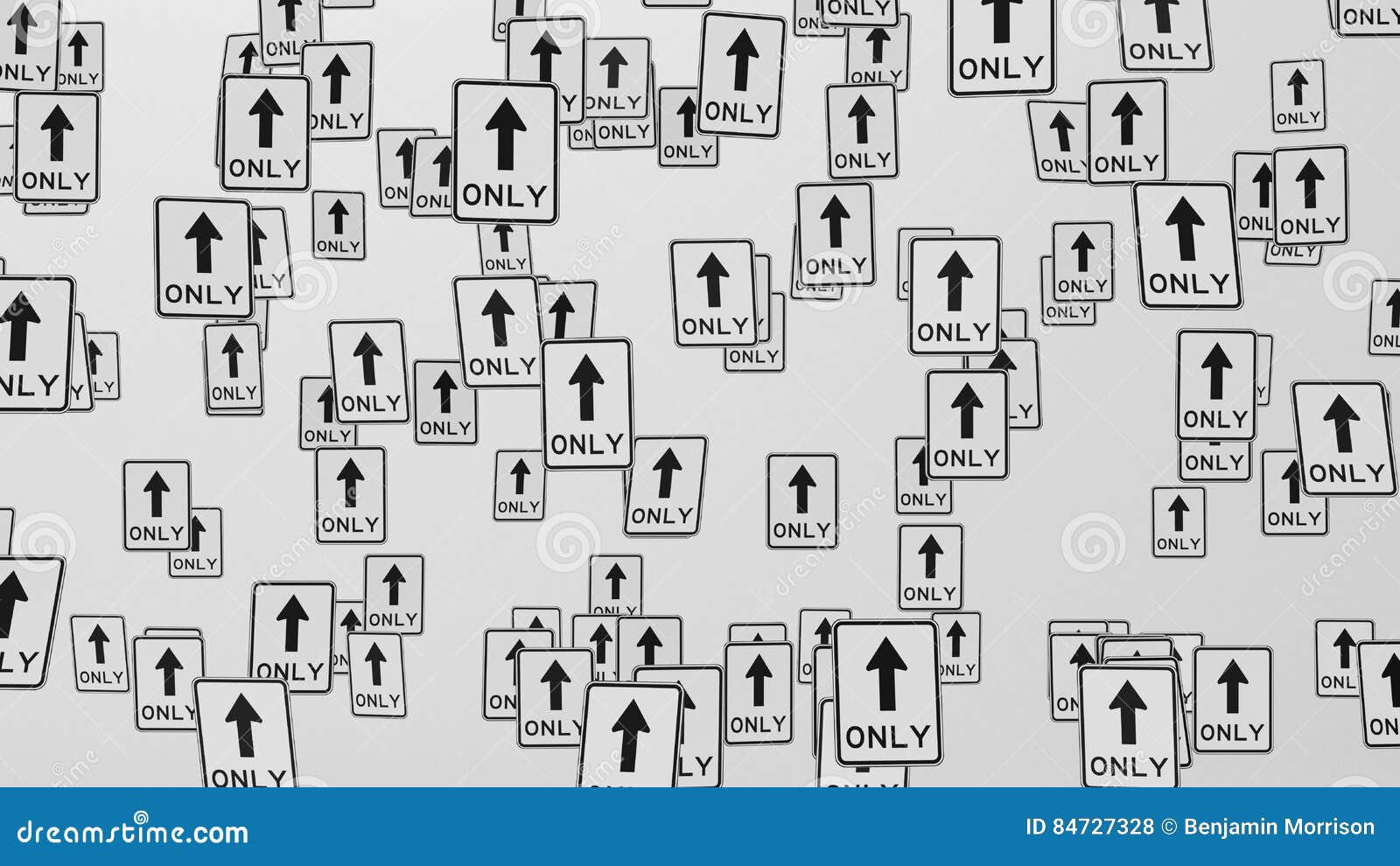 Forward only Signs Floating in Space Stock Illustration - Illustration ...