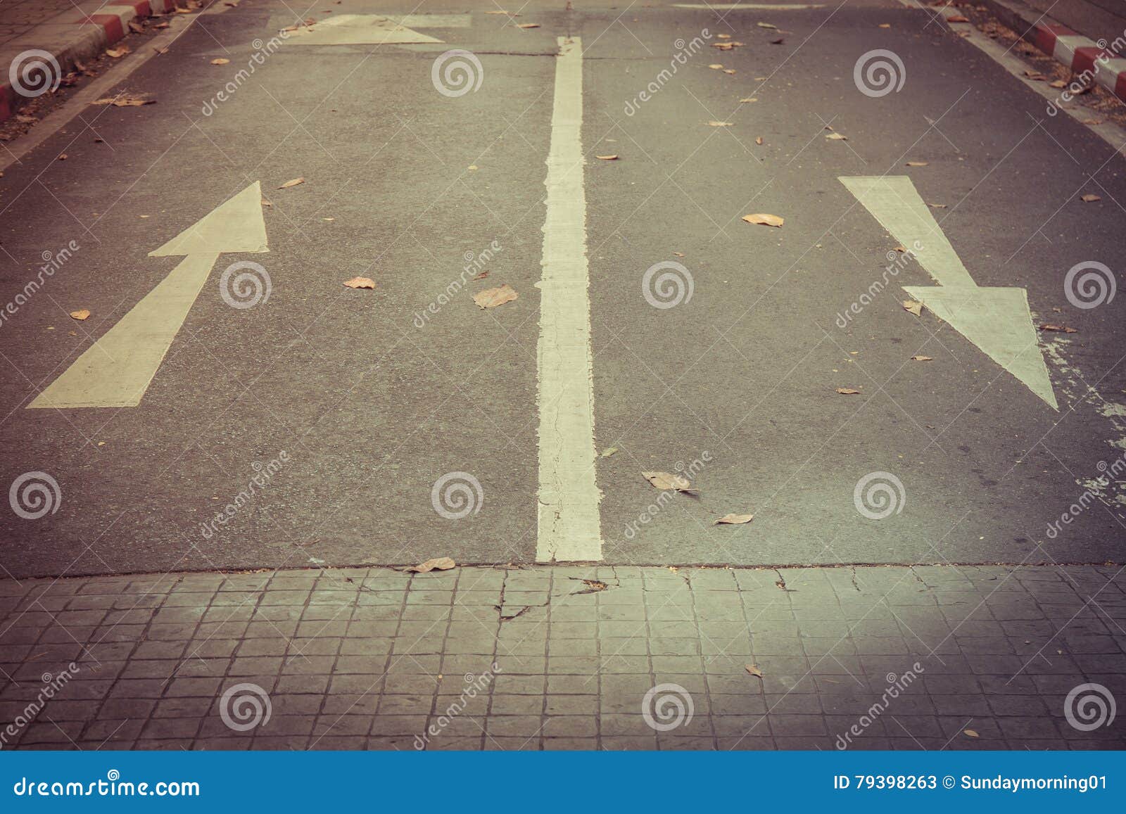 Forward Signs on the Road Forward and Right Signs on the Road Stock ...