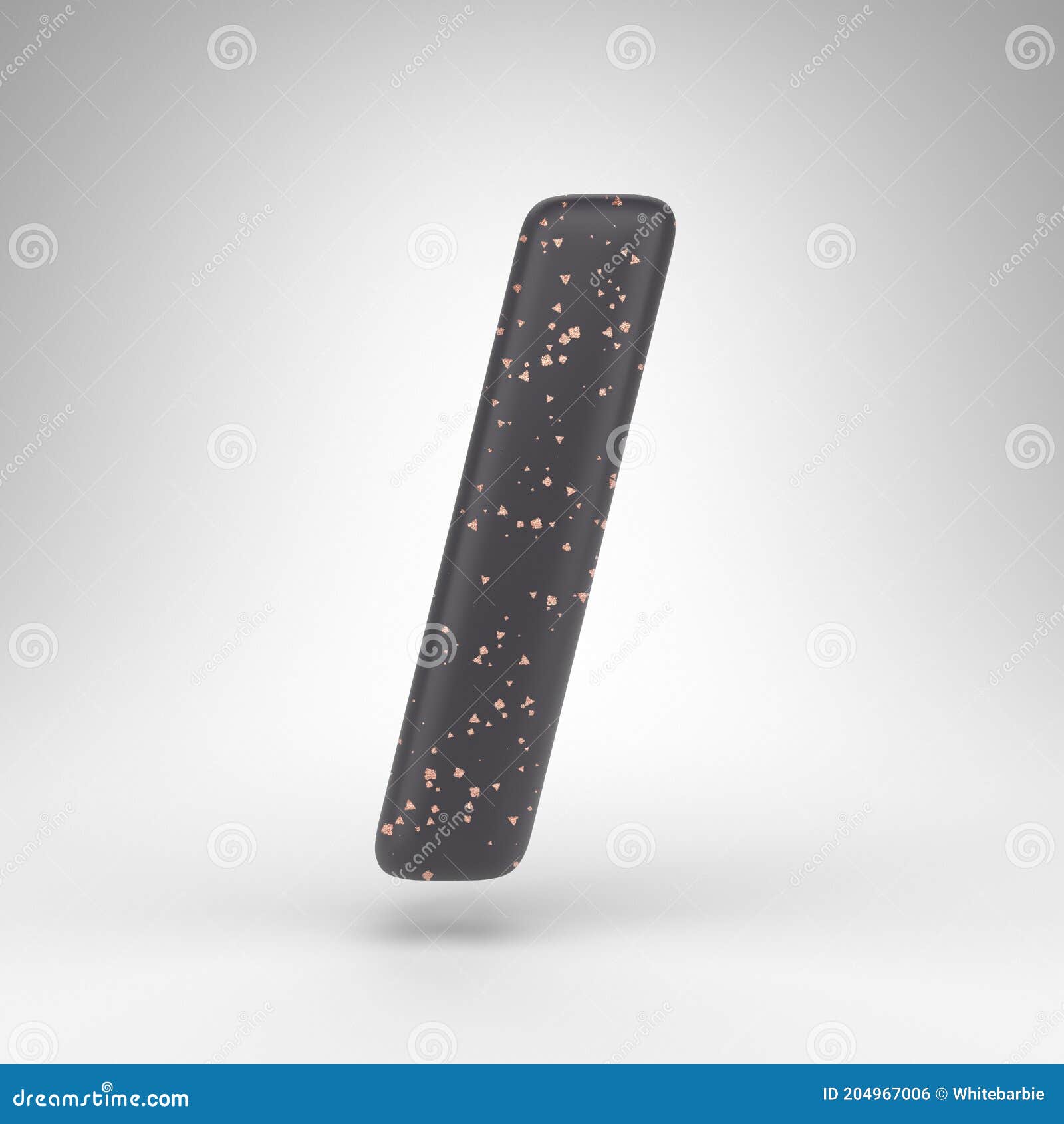 Forward Slash Symbol on White Background. Black Matte 3D Sign with ...