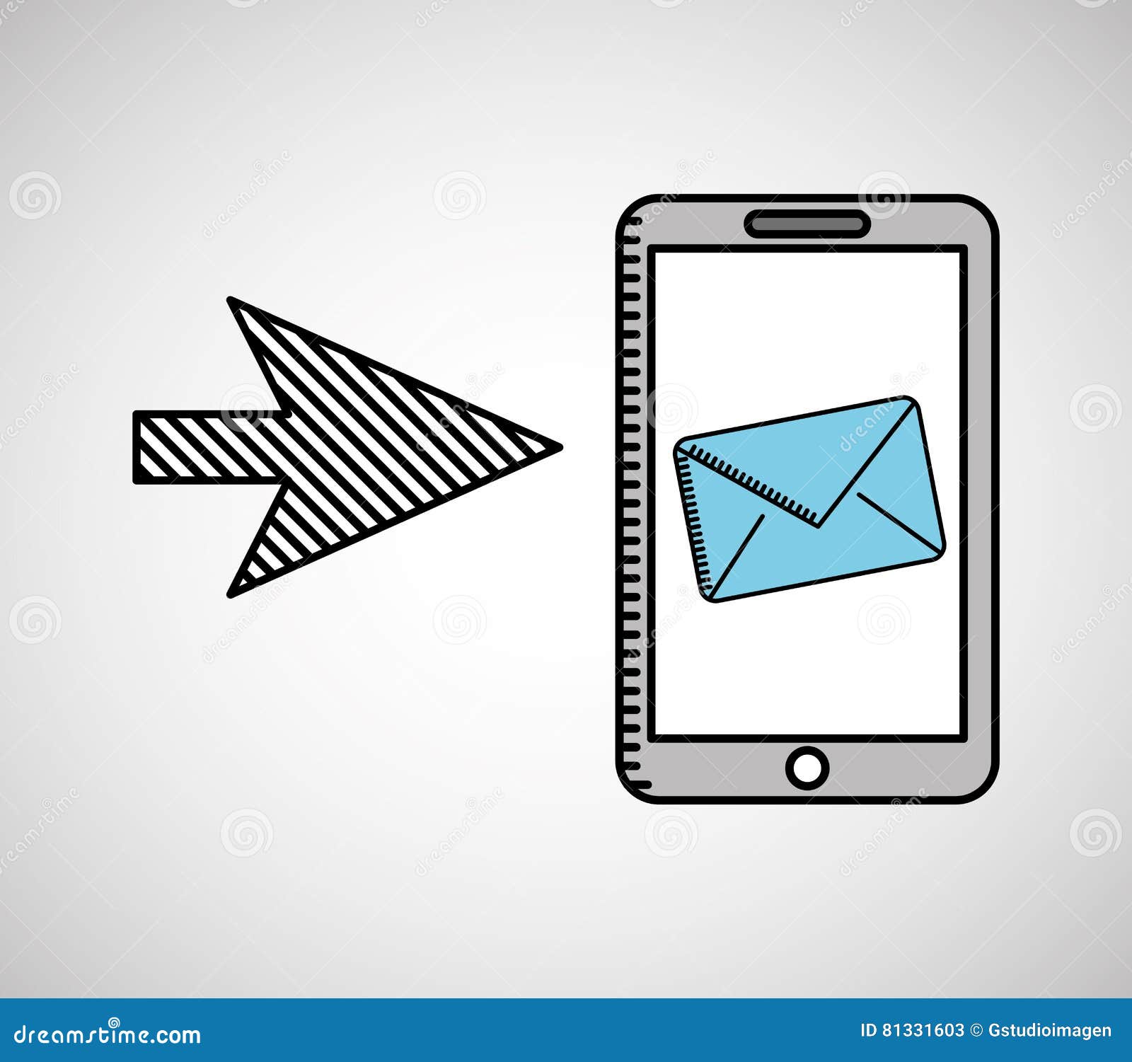 Forward Smartphone Message Network Stock Vector - Illustration of ...