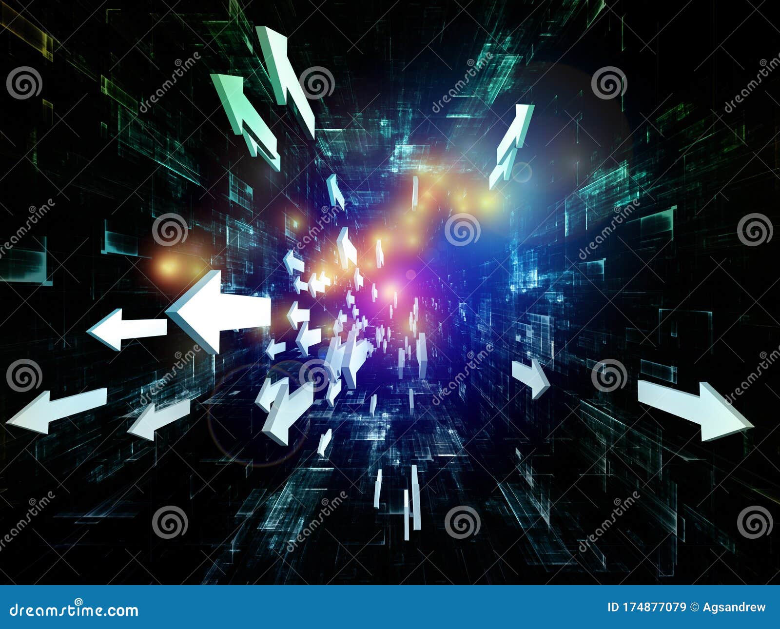 Forward Space stock illustration. Illustration of science - 174877079