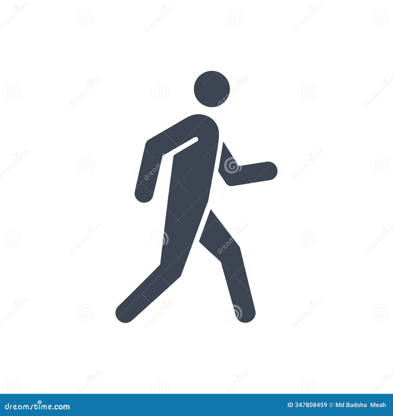 Forward Walking Step Icon stock vector. Illustration of step - 347808459