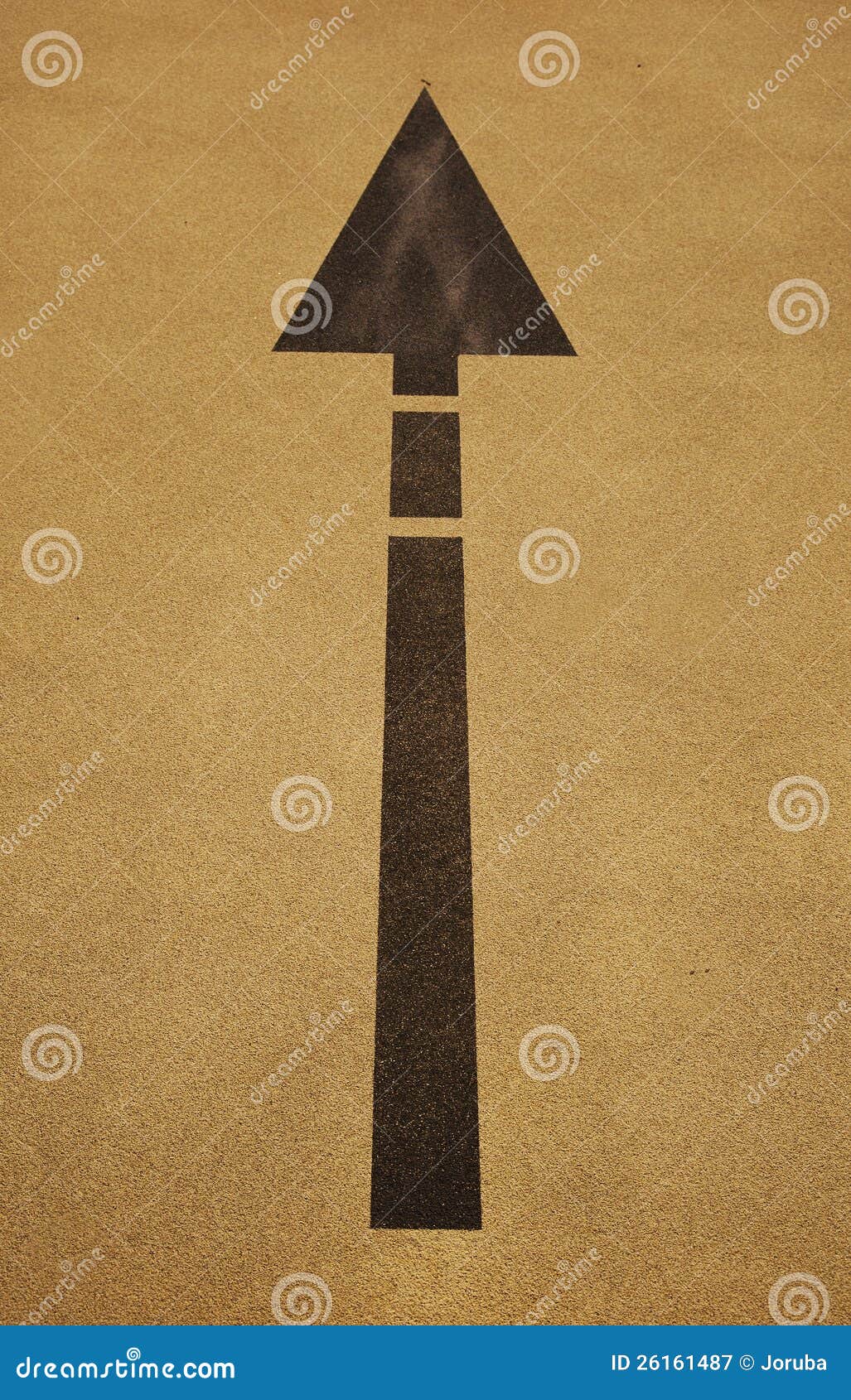 Forwarded arrow on road stock image. Image of grunge - 26161487