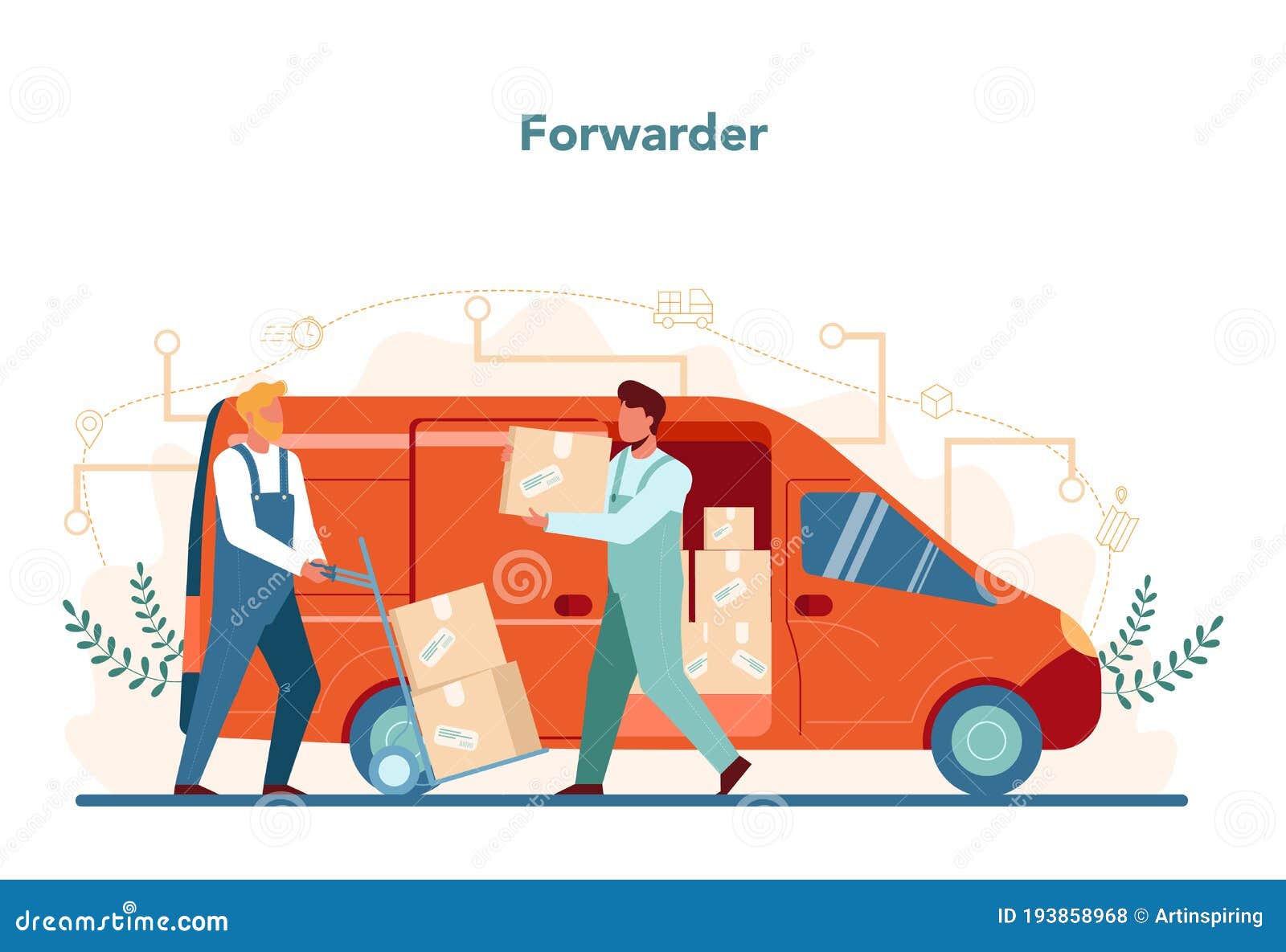 Forwarder Concept. Transportation Service Concept Stock Vector ...