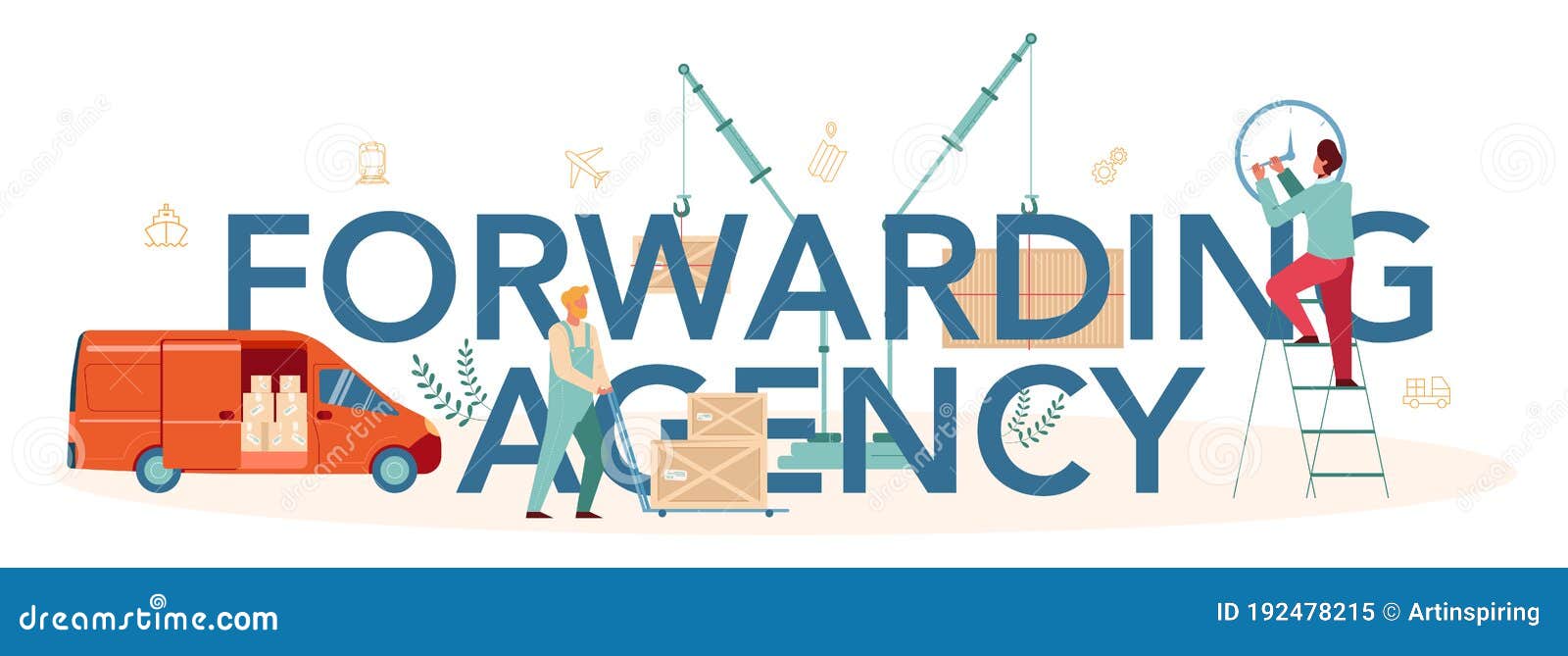 Forwarder Concept. Transportation Service Concept. Loader In Uniform ...