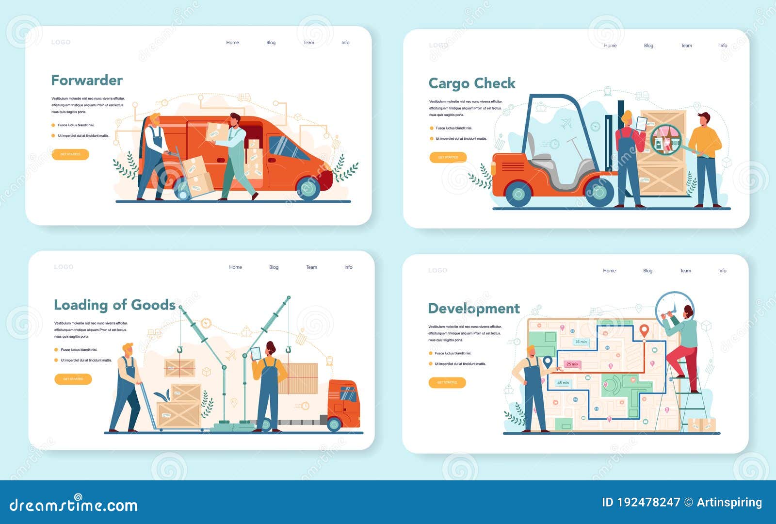 Forwarder Concept. Transportation Service Concept. Loader In Uniform ...