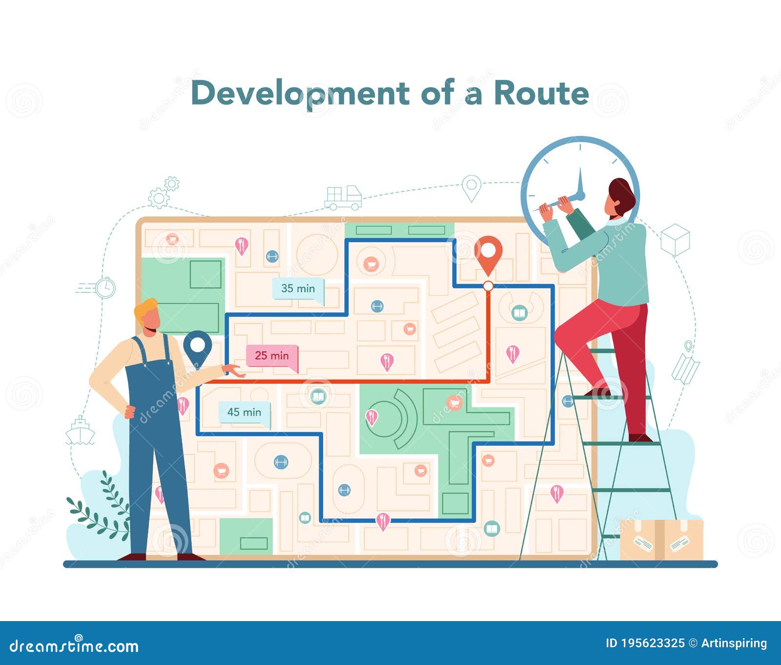 Forwarder Concept. Loader In Uniform Delivering A Cargo. Delivery Man ...