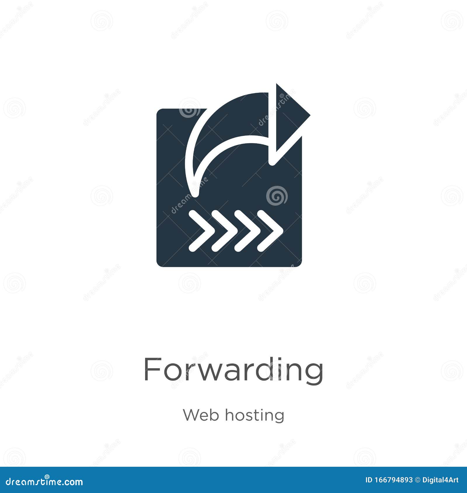Forwarding Icon Vector. Trendy Flat Forwarding Icon from Web Hosting ...