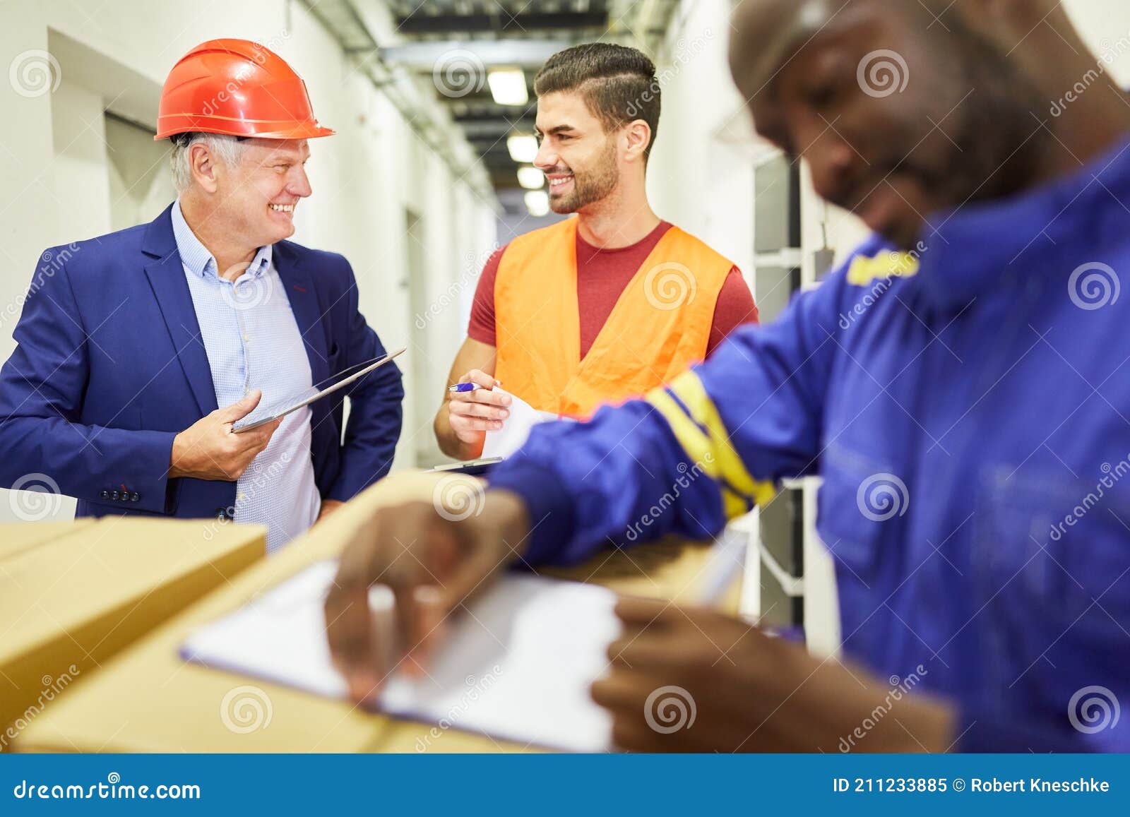 Forwarding Team Checks Delivery of Goods Stock Image - Image of freight ...