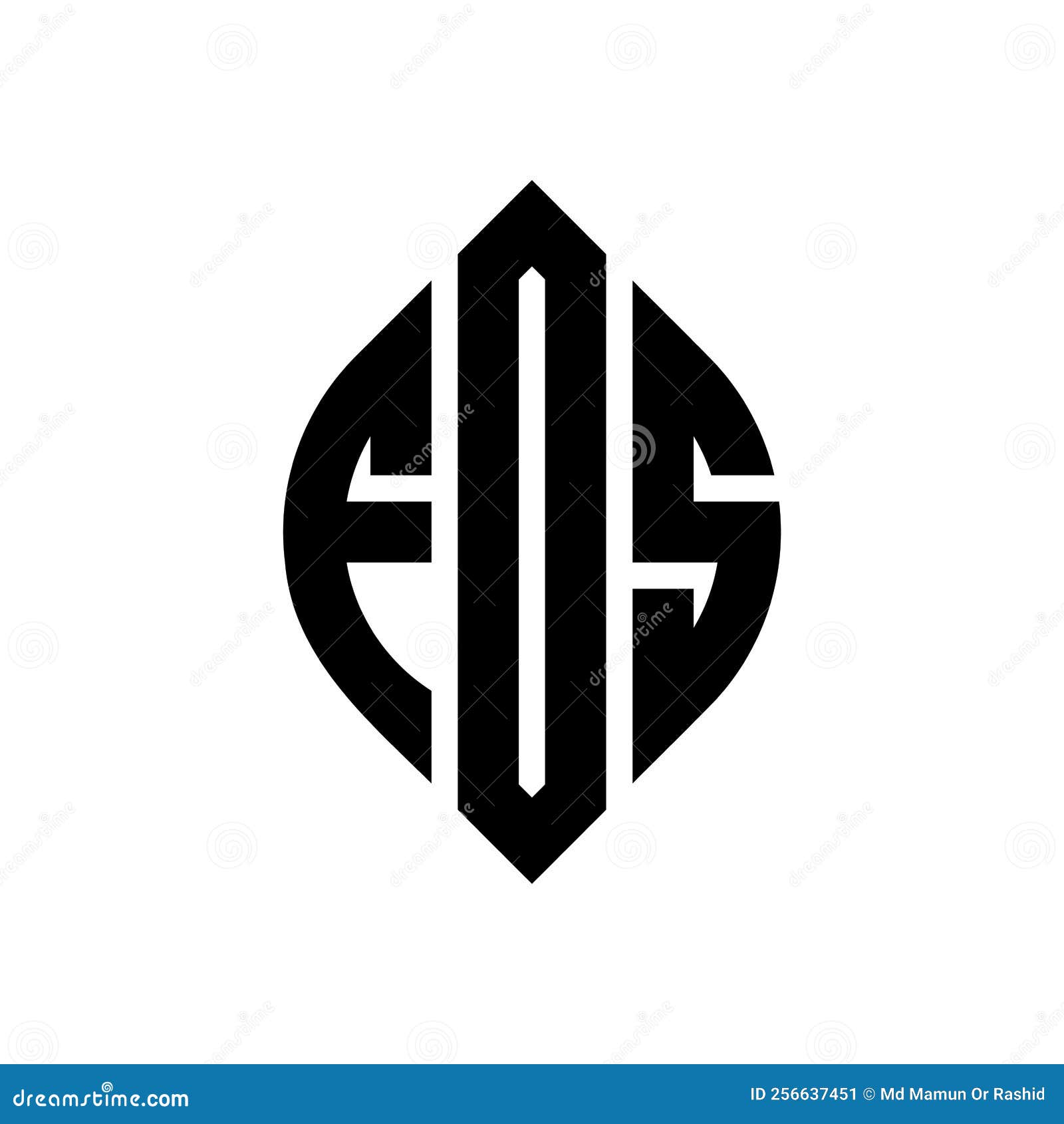 FOS Circle Letter Logo Design with Circle and Ellipse Shape. FOS ...
