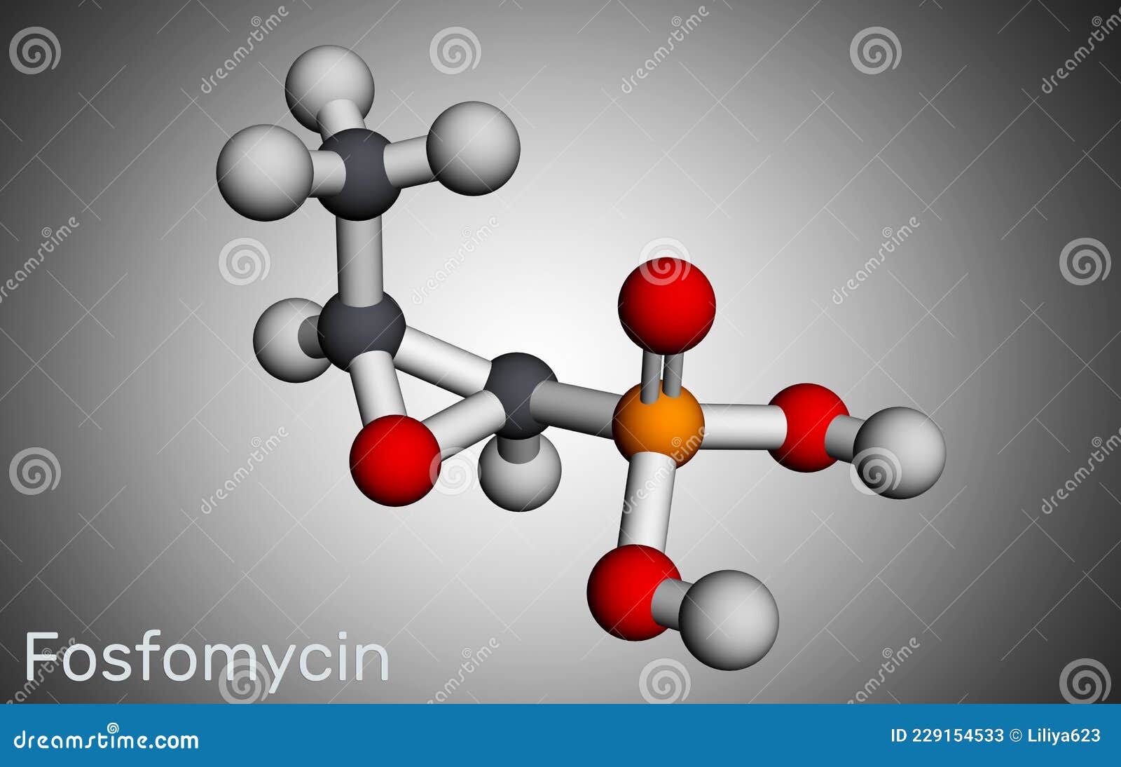 Fosfomycin, Phosphomycin, Phosphonomycin Molecule. it is Synthetic ...