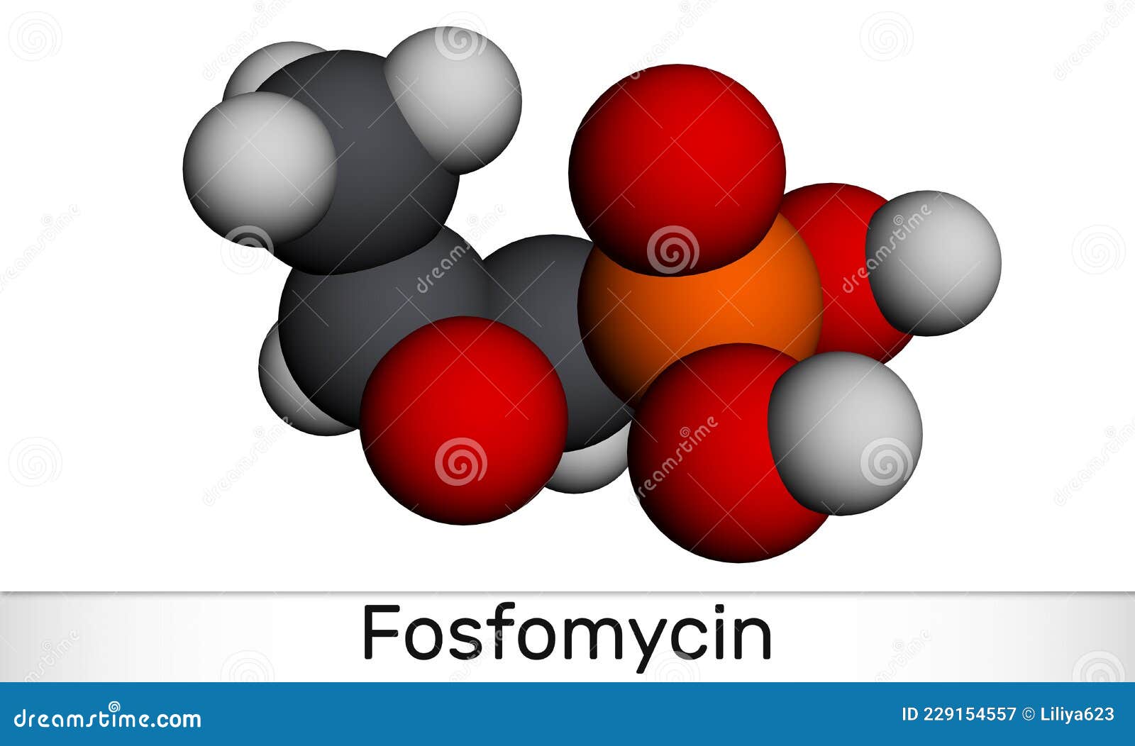 Fosfomycin, Phosphomycin, Phosphonomycin Molecule. it is Synthetic ...