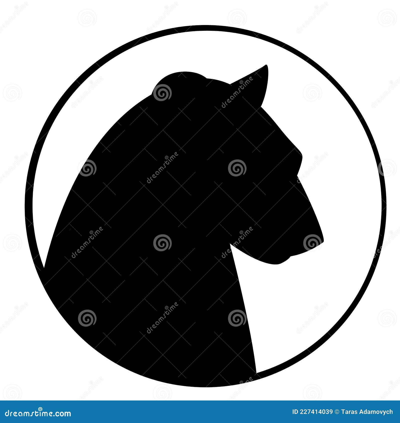 Fossa Head, Vector Illustration, Black Silhouette ,front Stock Vector ...