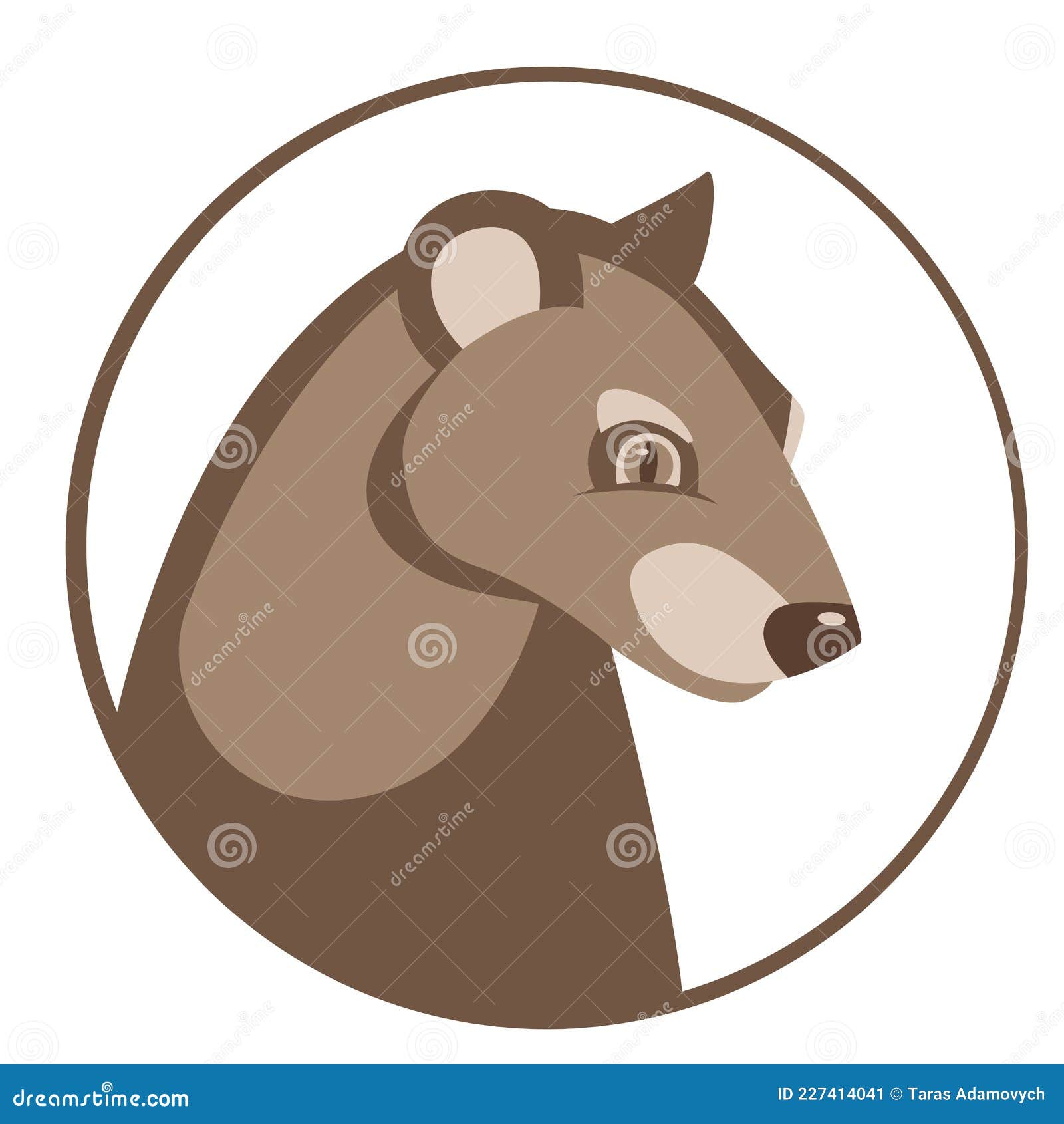 Fossa Head, Vector Illustration, Flat Style ,front Stock Vector ...