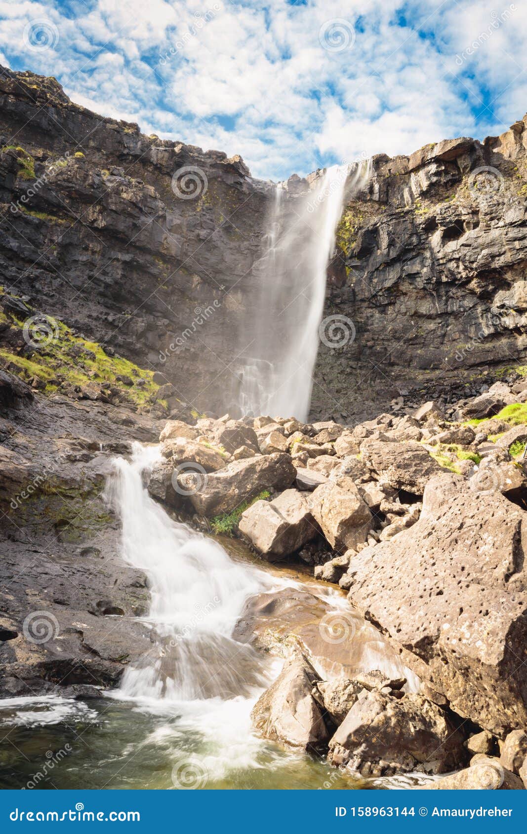 The Fossa waterfall stock photo. Image of waterfall - 158963144