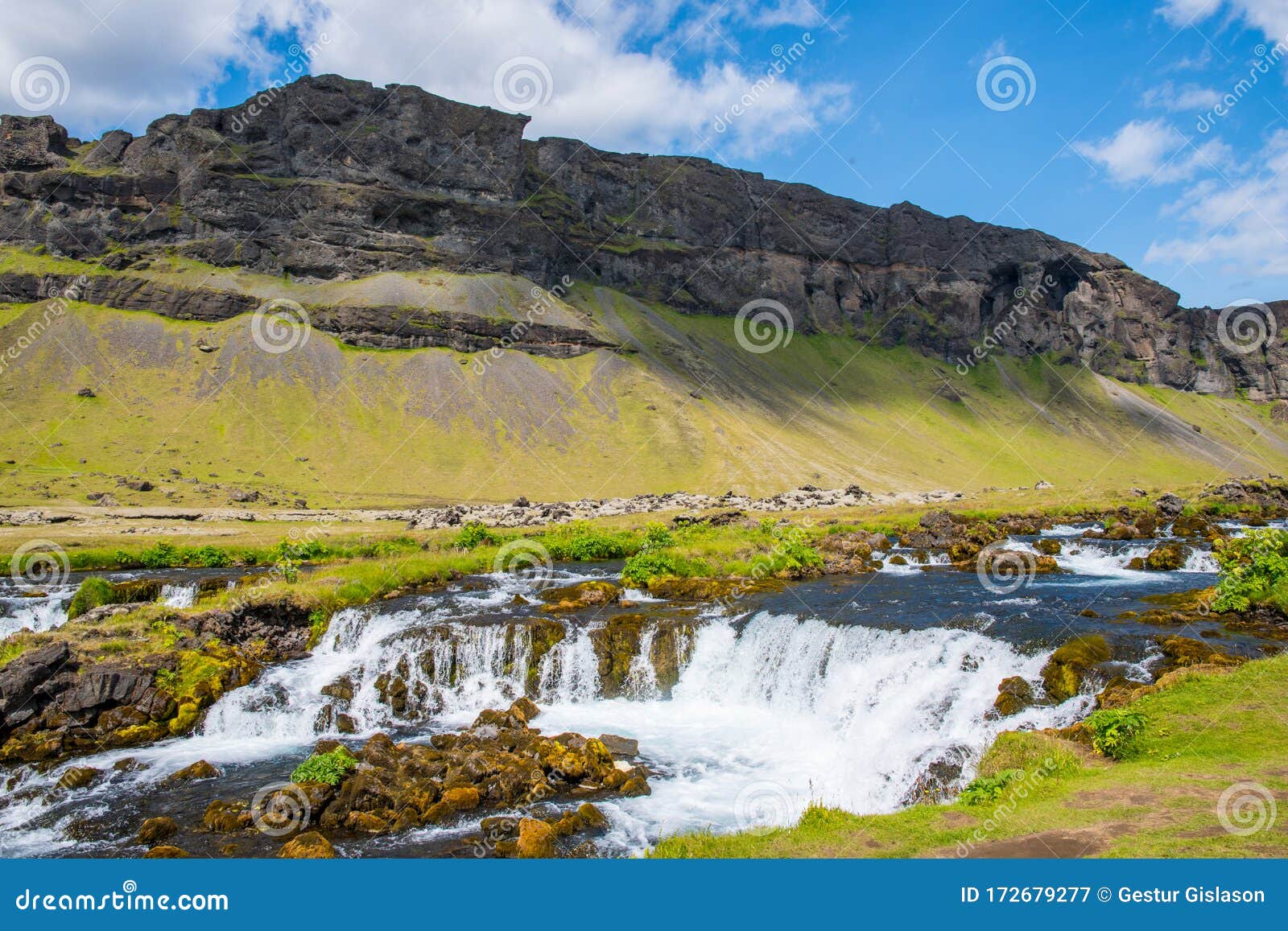 Fossalar River and Waterfall in Iceland Stock Image - Image of europe ...