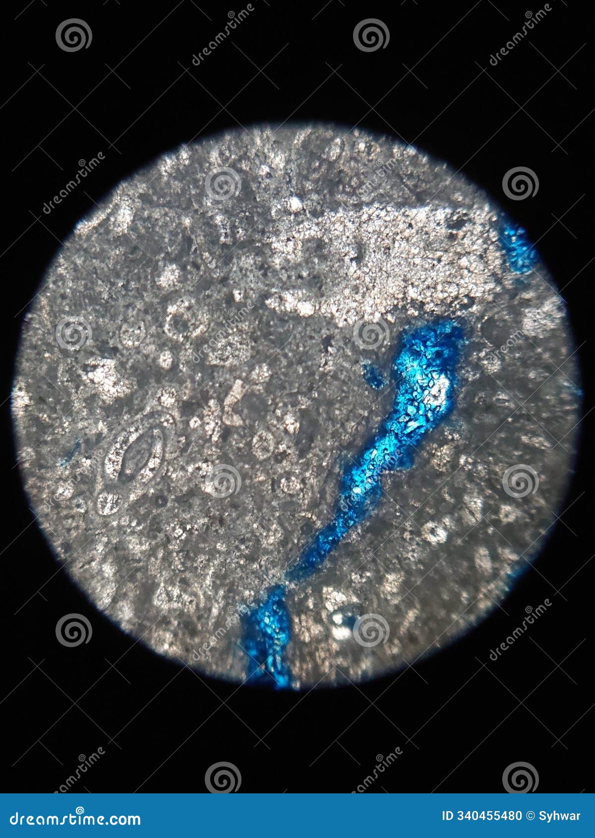 Thin Section Of Quartz Crystals Under The Microscope Royalty-Free Stock ...