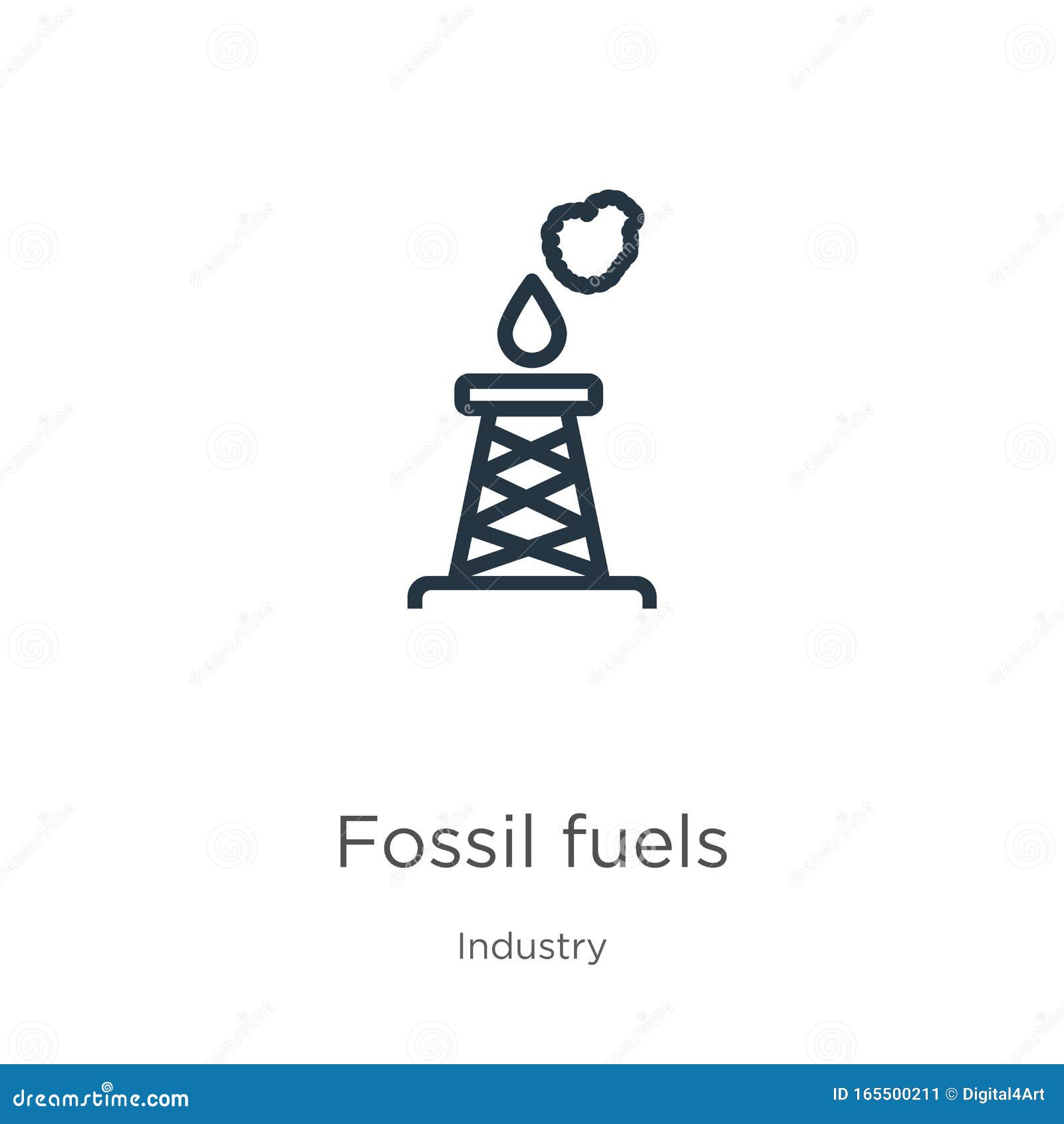 Fossil Fuels Icon. Thin Linear Fossil Fuels Outline Icon Isolated on ... Fossil Fuels Icon. Thin Linear Fossil Fuels Outline Icon Isolated on ...