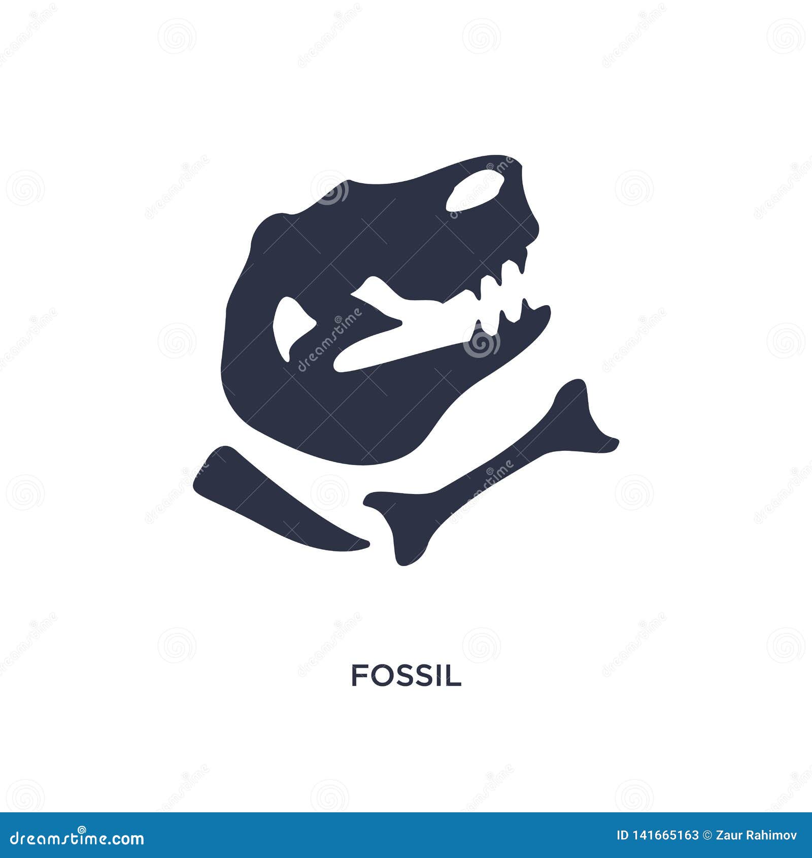 Fossil Icon on White Background. Simple Element Illustration from ...