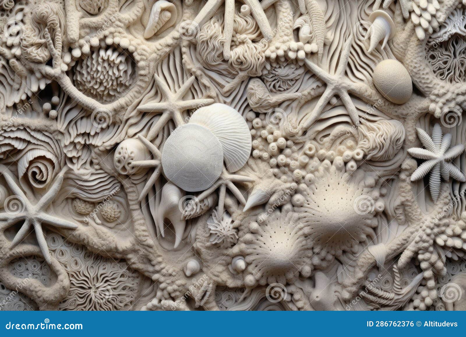 Fossilized Coral Reef in a Sandstone Texture Stock Photo - Image of ...