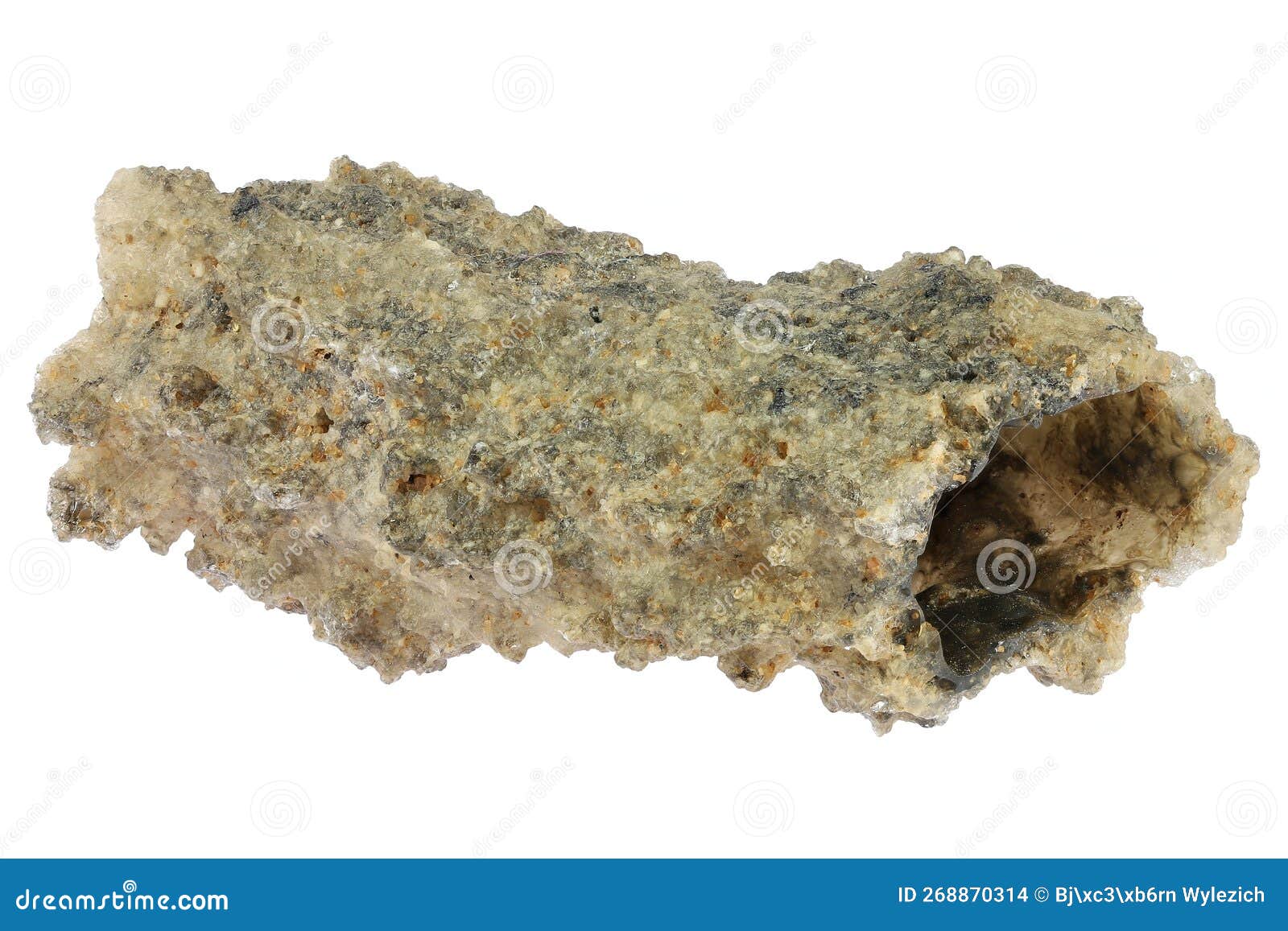 Fulgurite stock photo. Image of vitrified, isolated - 268870314