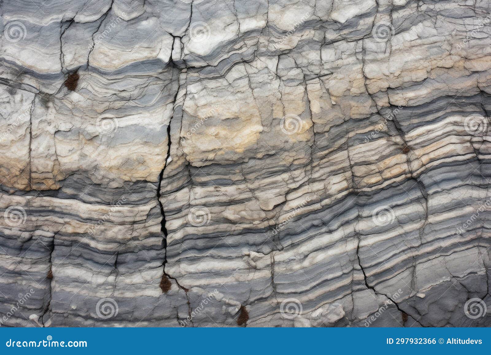 Fossilized Patterns in Sedimentary Rock Stock Photo - Image of ...