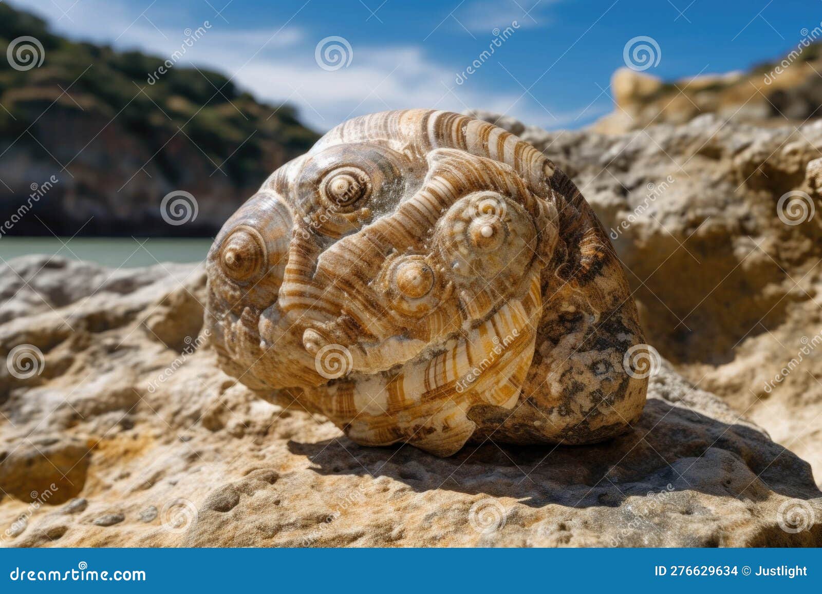 Fossilized Shell of an Extinct Sea Creature Preserved Forever in the ...