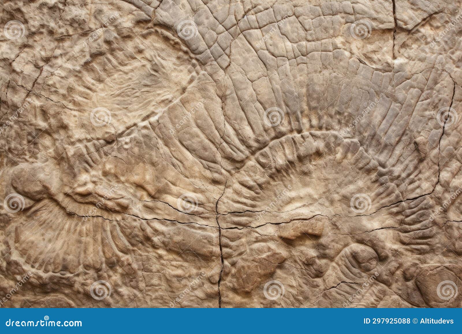 Fossils Imprinted on Ancient Rock Texture Stock Photo - Image of ...