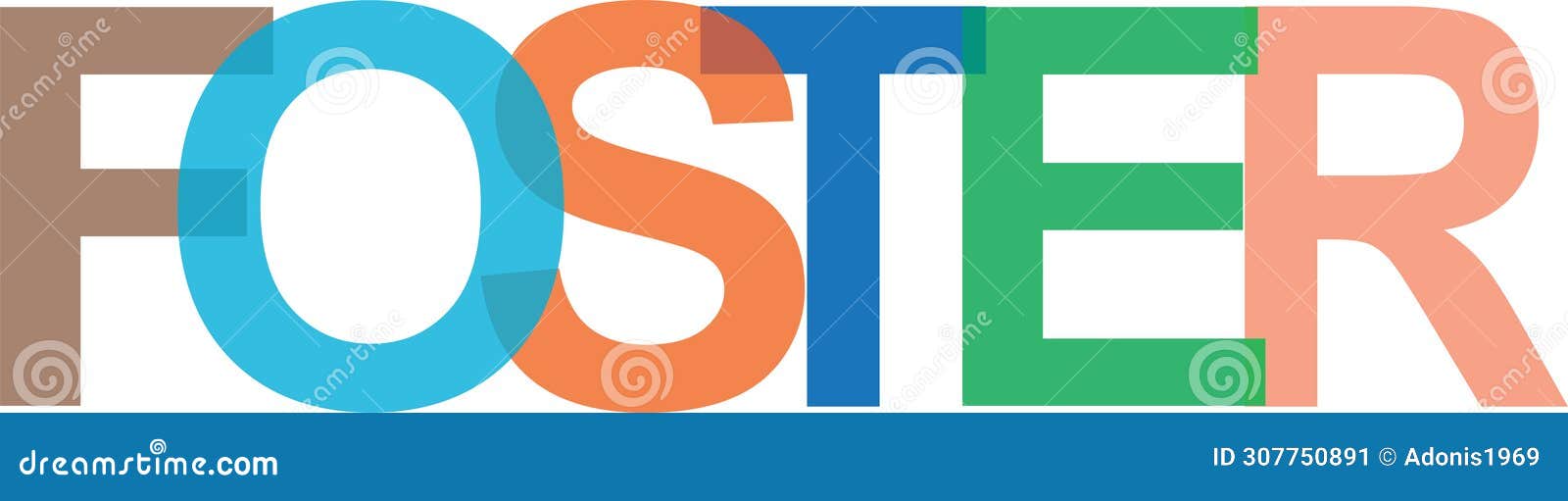 Foster word on white stock illustration. Illustration of promotion ...