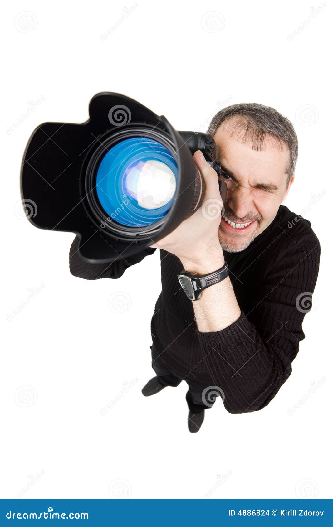 Fotógrafo engraçado foto de stock. Imagem de ocasional - 4886824