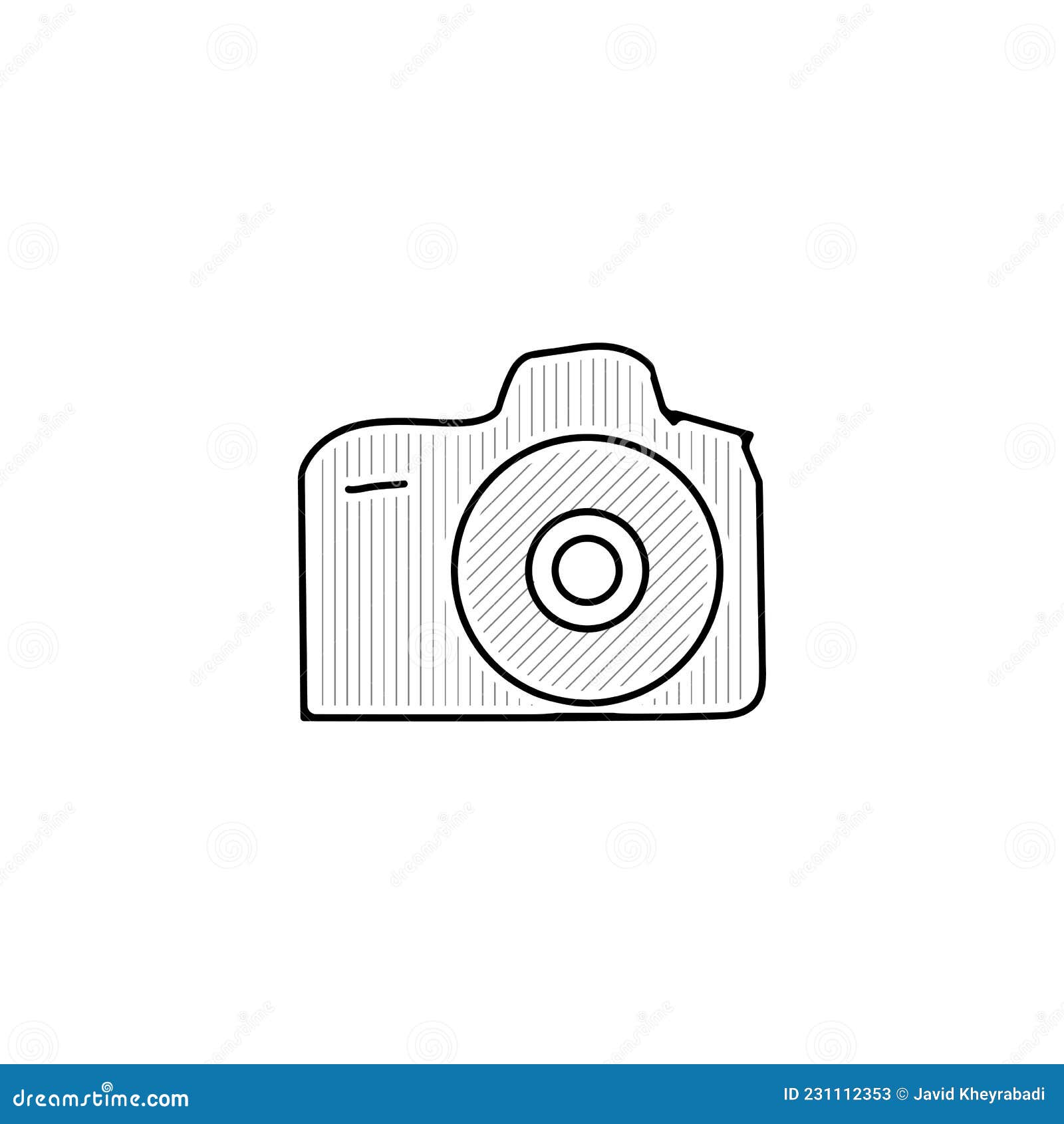 Foto Camera Thin Line Pictogram. Foto Camera Hand Getekend Thin Line ...