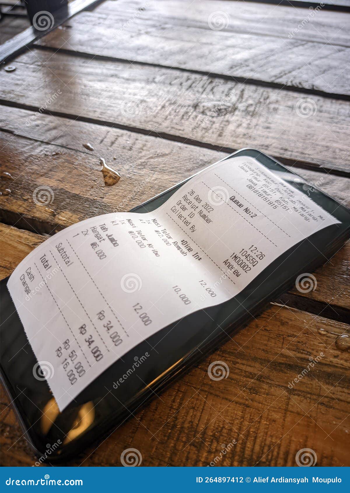 Foto del recibo de compra fotografía editorial. Imagen de arte - 264897412