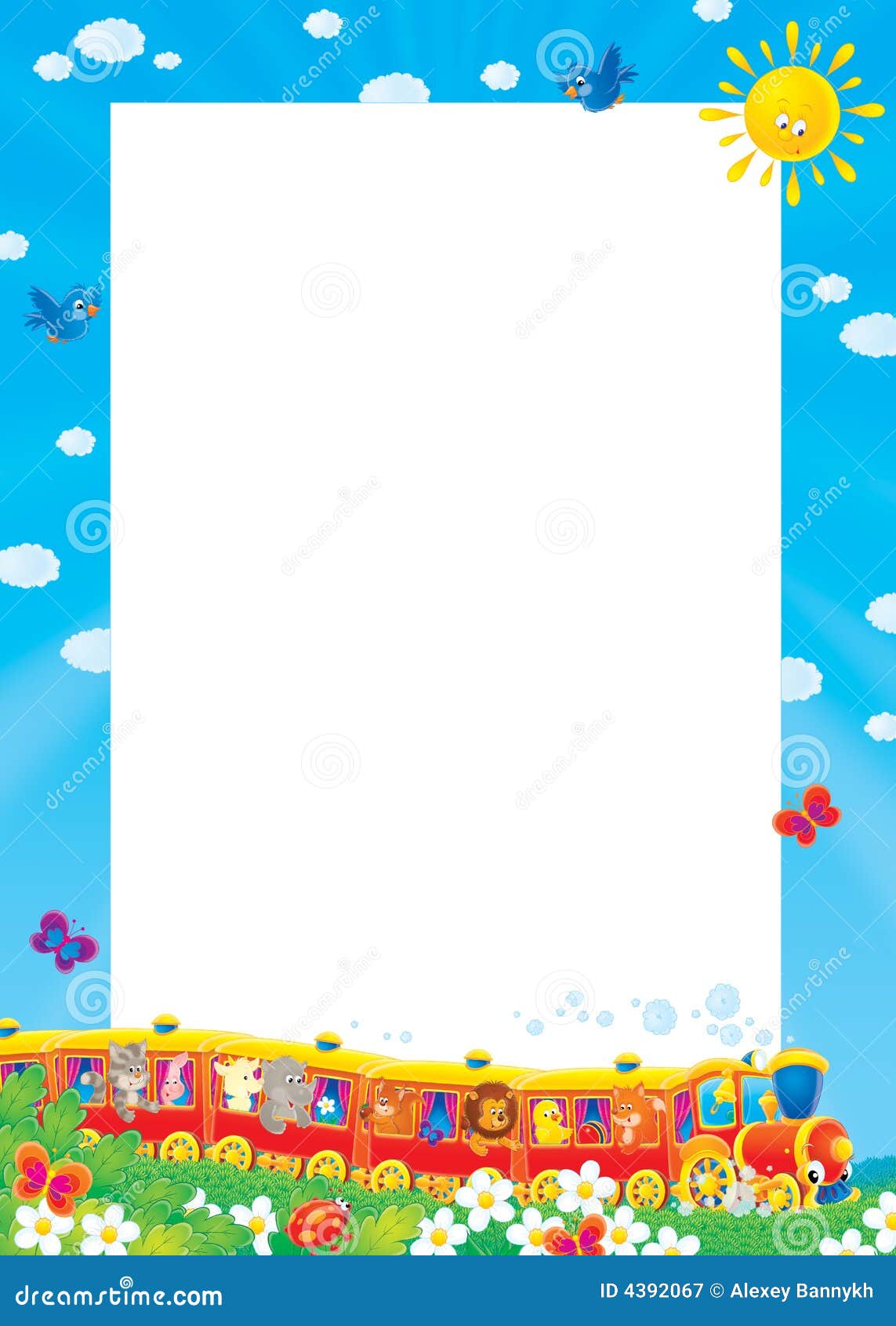 Foto-marco del verano stock de ilustración. Ilustración de locomotora ...