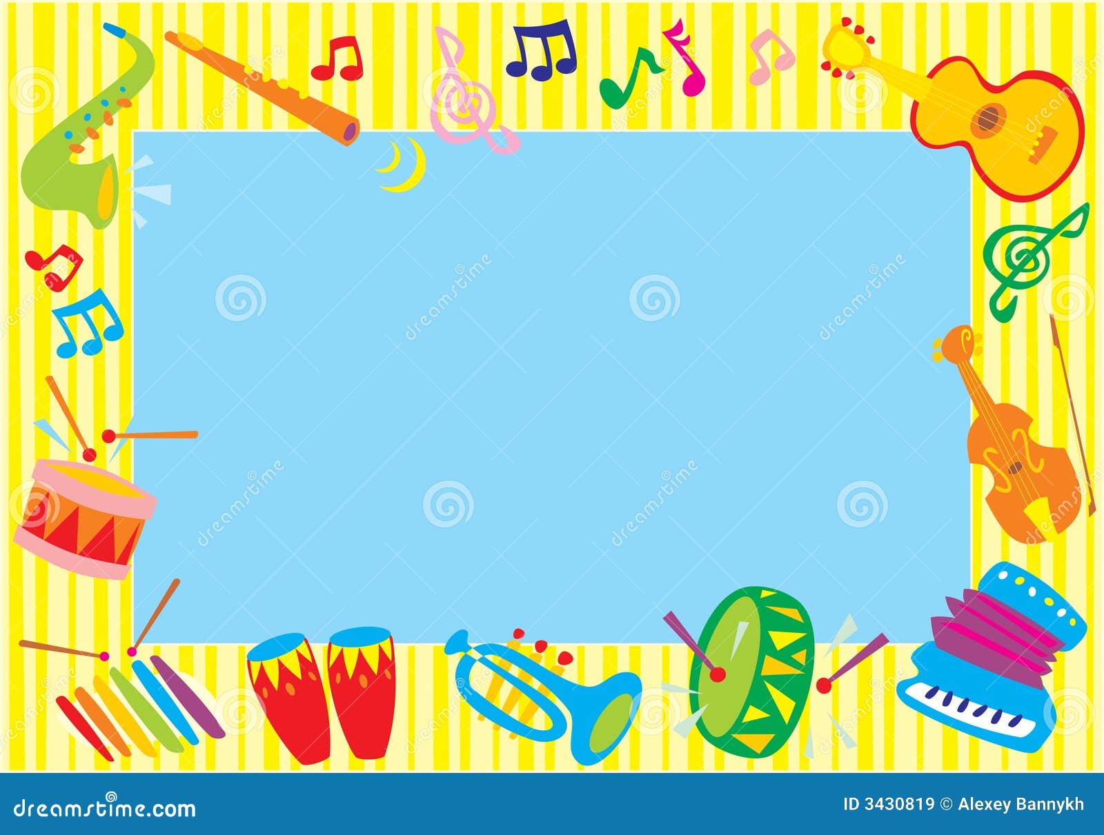 Foto-marco Musical Imágenes de archivo libres de regalías - Imagen: 3430819