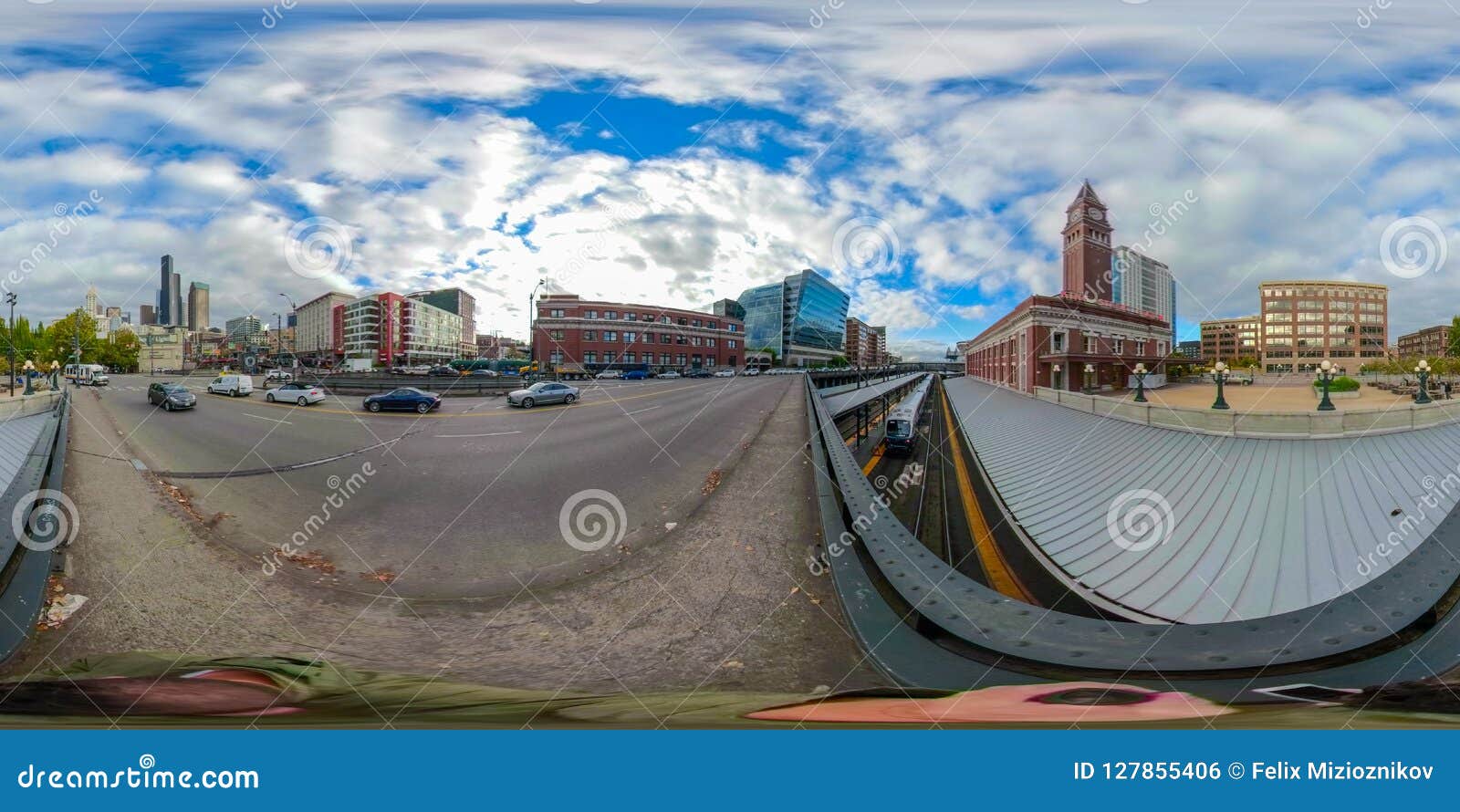 Foto Sferica Equirectangular 360 Di Seattle Del Centro Washington ...