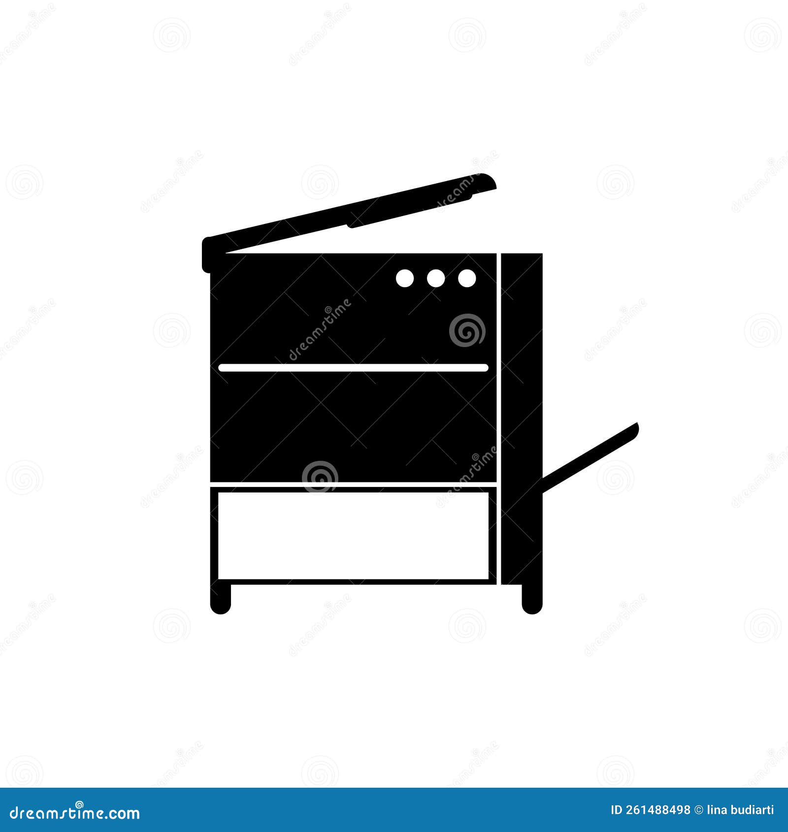 Fotocopy machine icon stock vector. Illustration of rack - 261488498