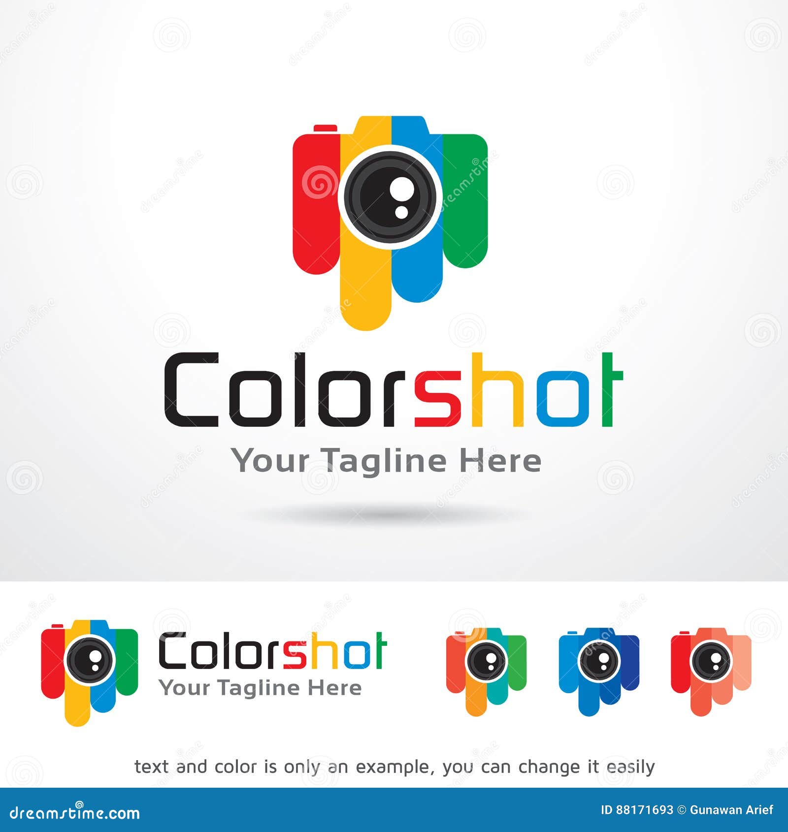 Fotografia a Colori Logo Template Design Vector Illustrazione ...