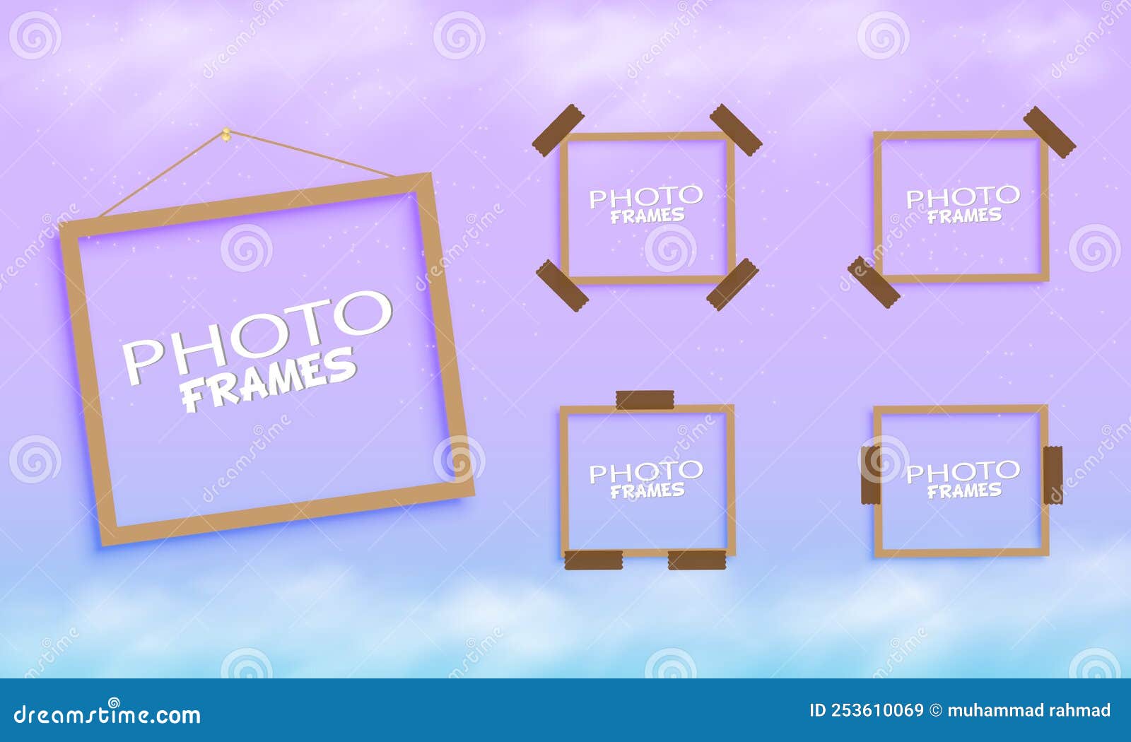 Fotograma Quadrado Realista Com Fundo Gradiente Ilustração do Vetor ...