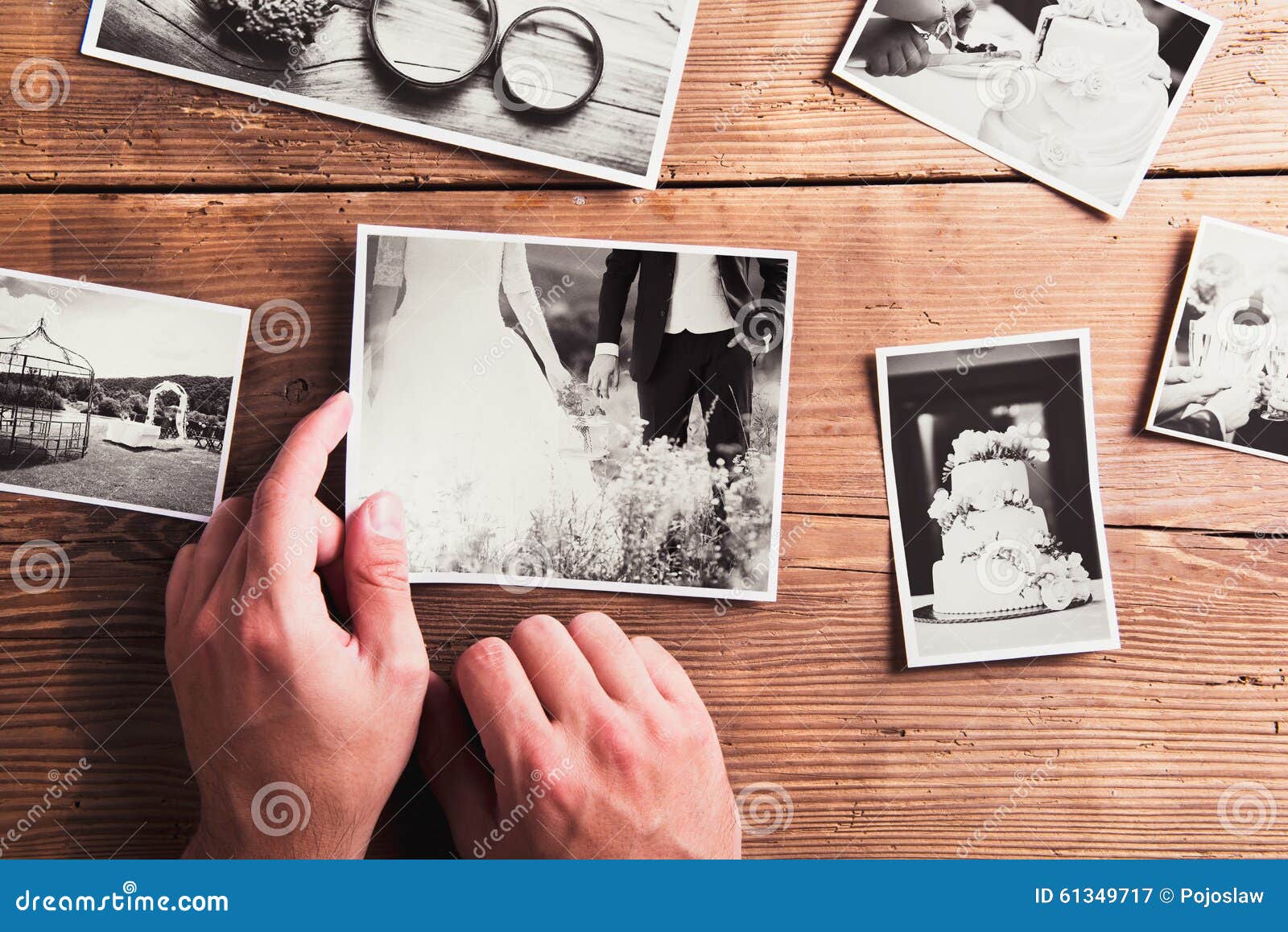 Fotos Do Casamento Em Uma Tabela Imagem De Stock Imagem De Nostalgia