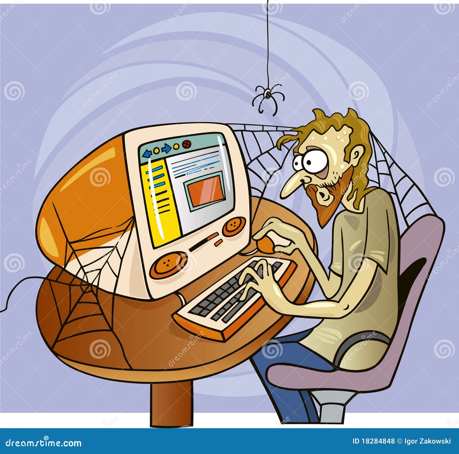 Fou d'Internet illustration de vecteur. Illustration du conception - 18284848