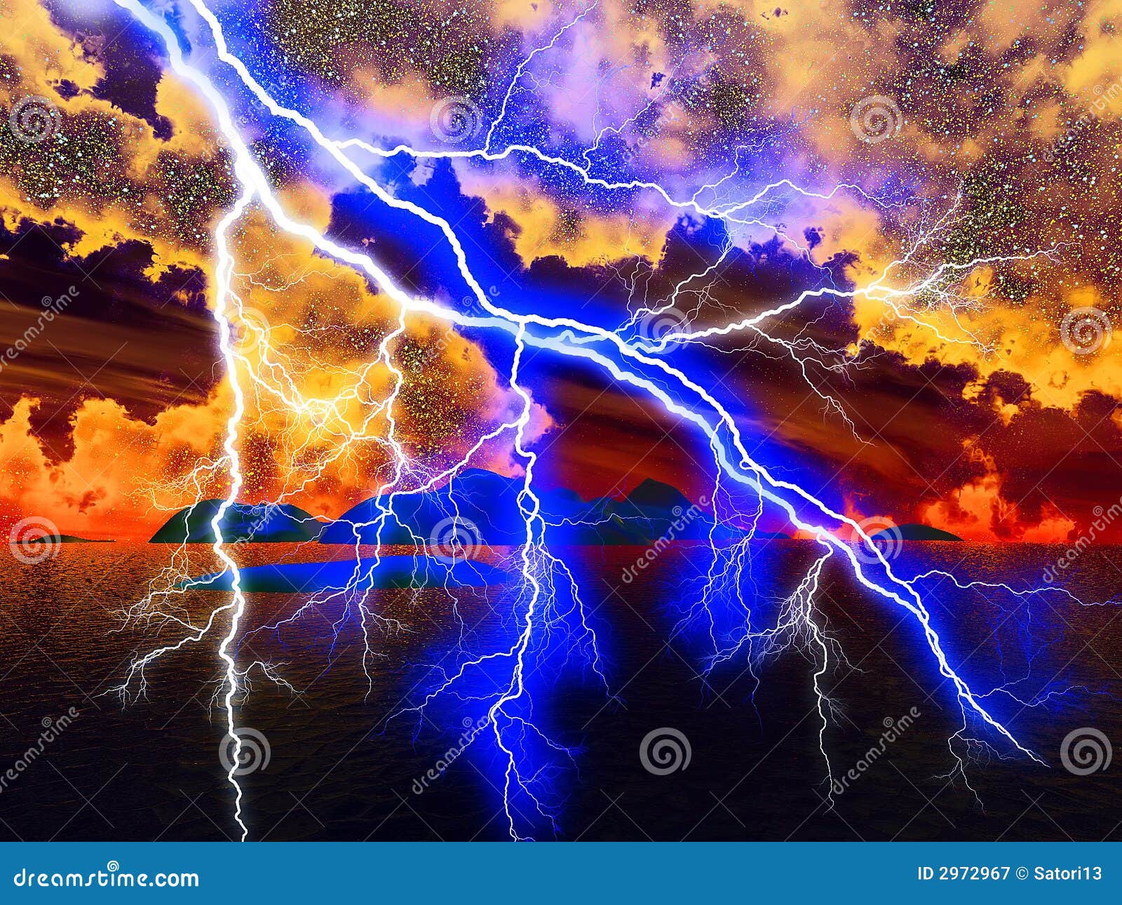 Foudre image stock. Image du erie, bavure, nature, bleu - 2972967