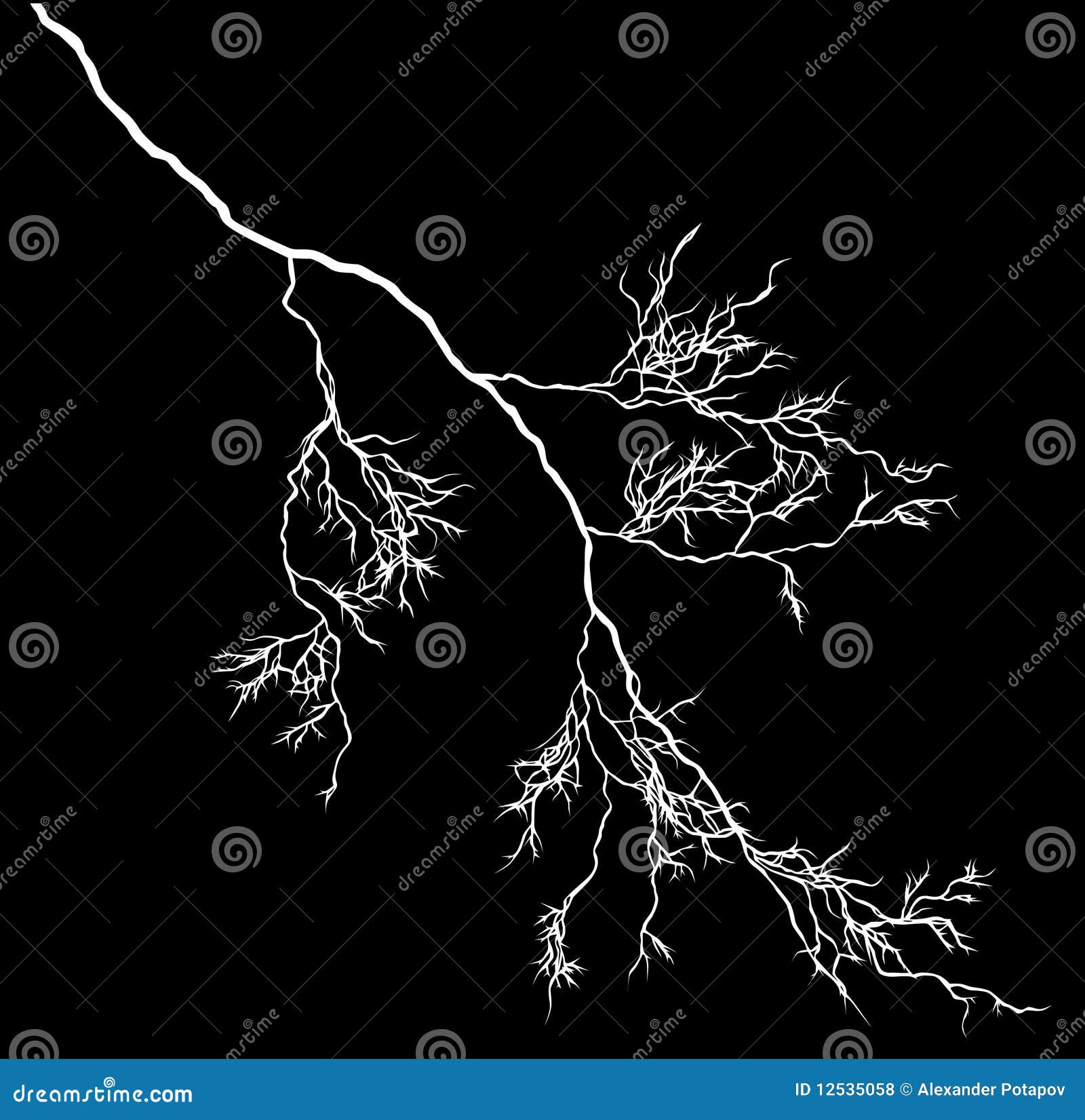 Foudre blanche simple illustration de vecteur. Illustration du nuit ...