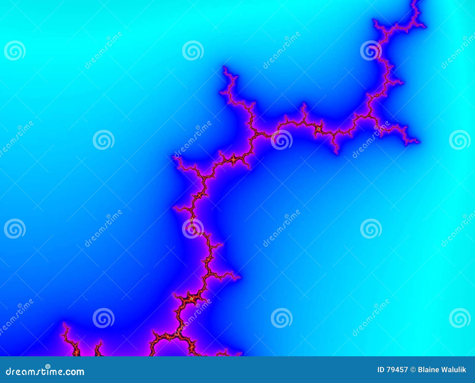 Foudre rouge illustration stock. Illustration du vert, fractale - 79457