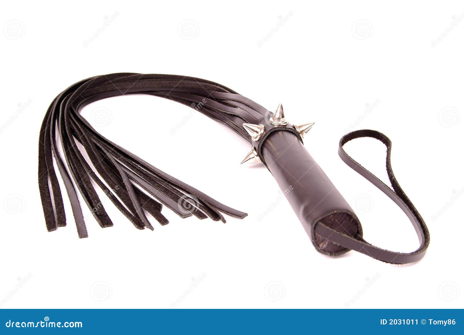 Fouet noir sur le blanc image stock. Image du érotique - 2031011