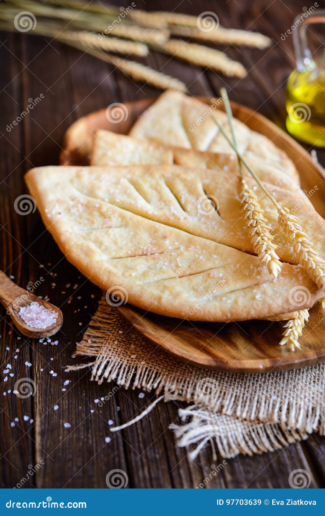 Fougasse - Traditional French Flat Bread Royalty-Free Stock Photo ...