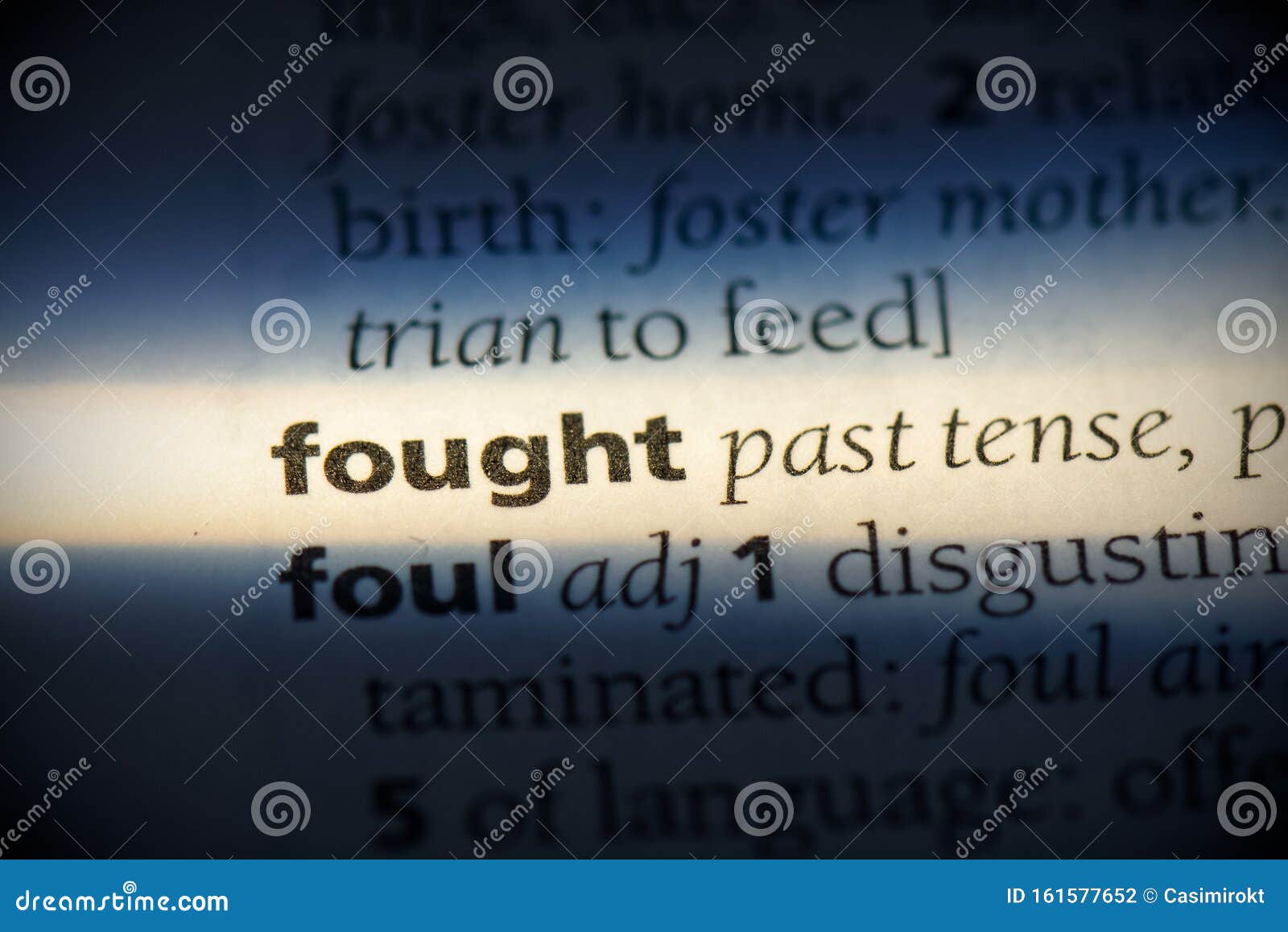 Fought stock photo. Image of etymology, learn, close - 161577652