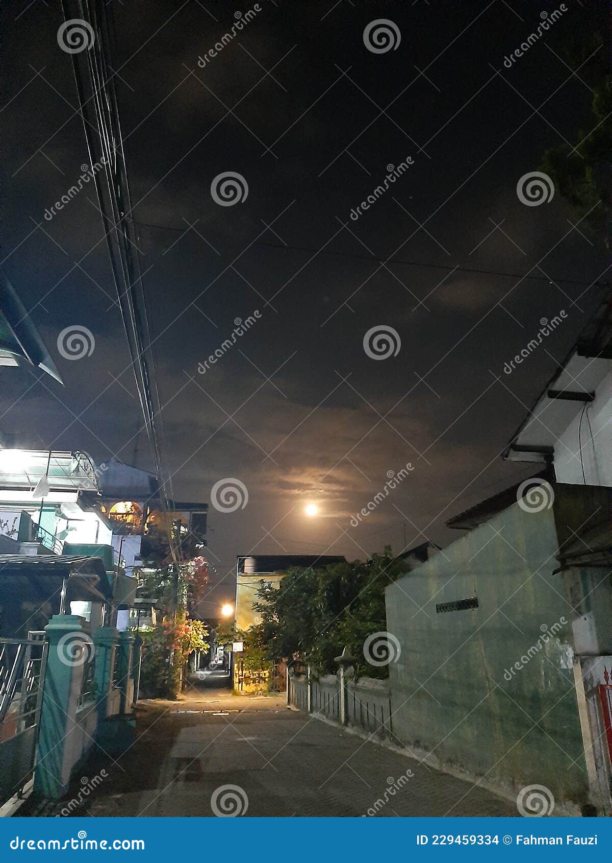 Found a Beautifull Moon in the Street Stock Photo - Image of screenshot ...