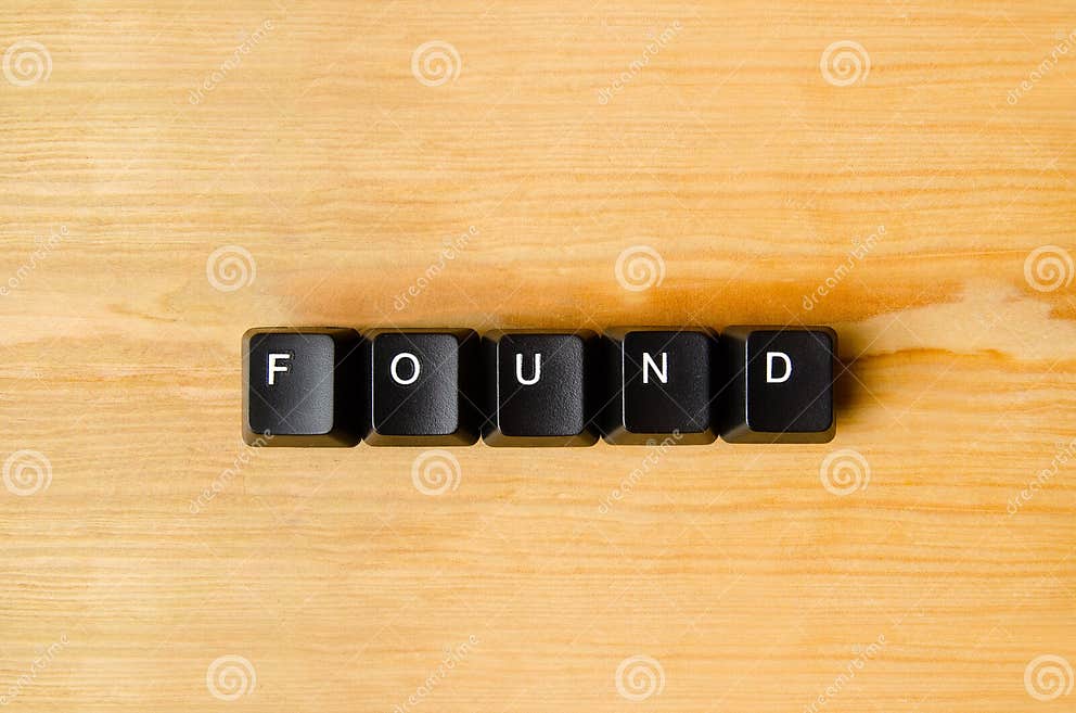 Found word stock image. Image of graphic, typography - 96422507