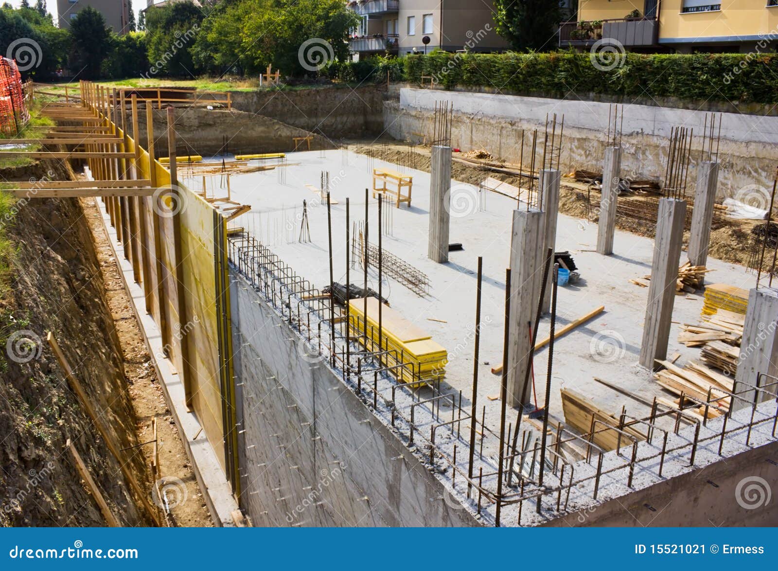Foundation stock image. Image of housing, earthworks - 15521021