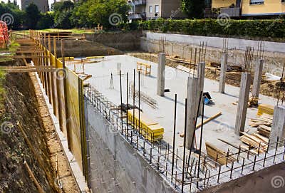 Foundation stock image. Image of housing, earthworks - 15521021